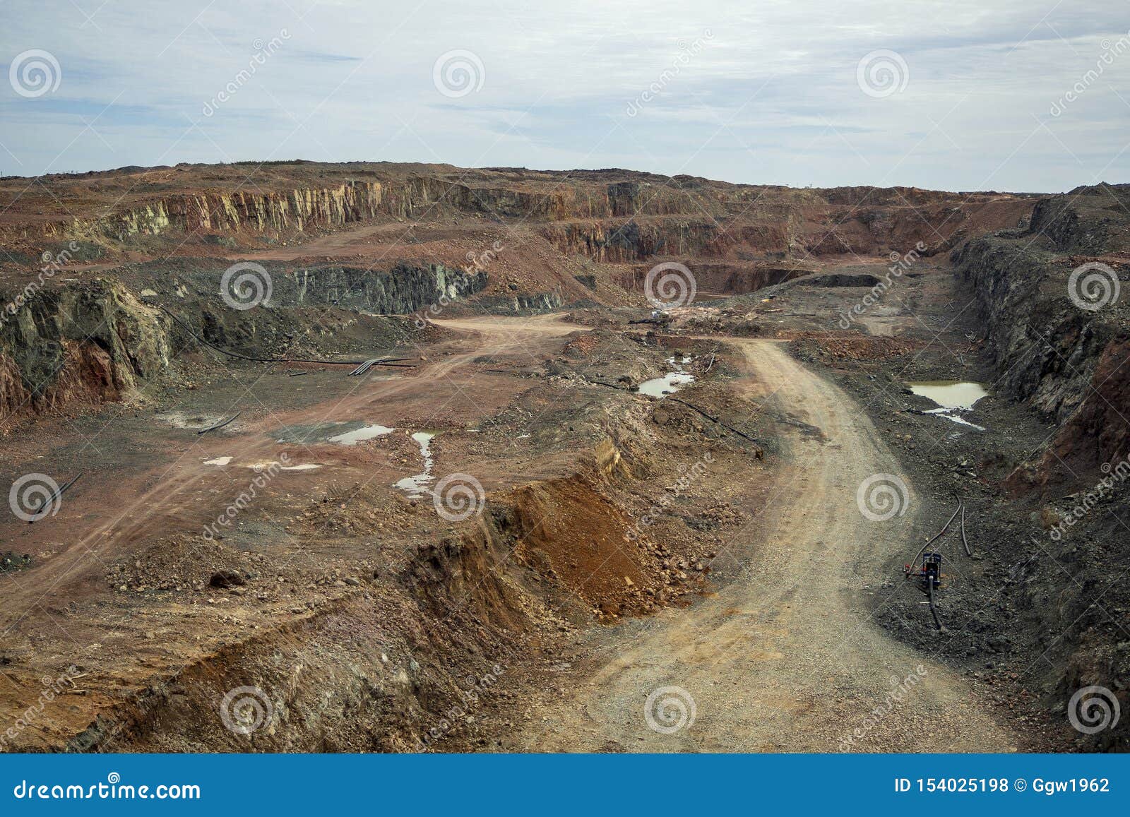 Open pit mining quarry stock photo. Image of quarrying - 154025198