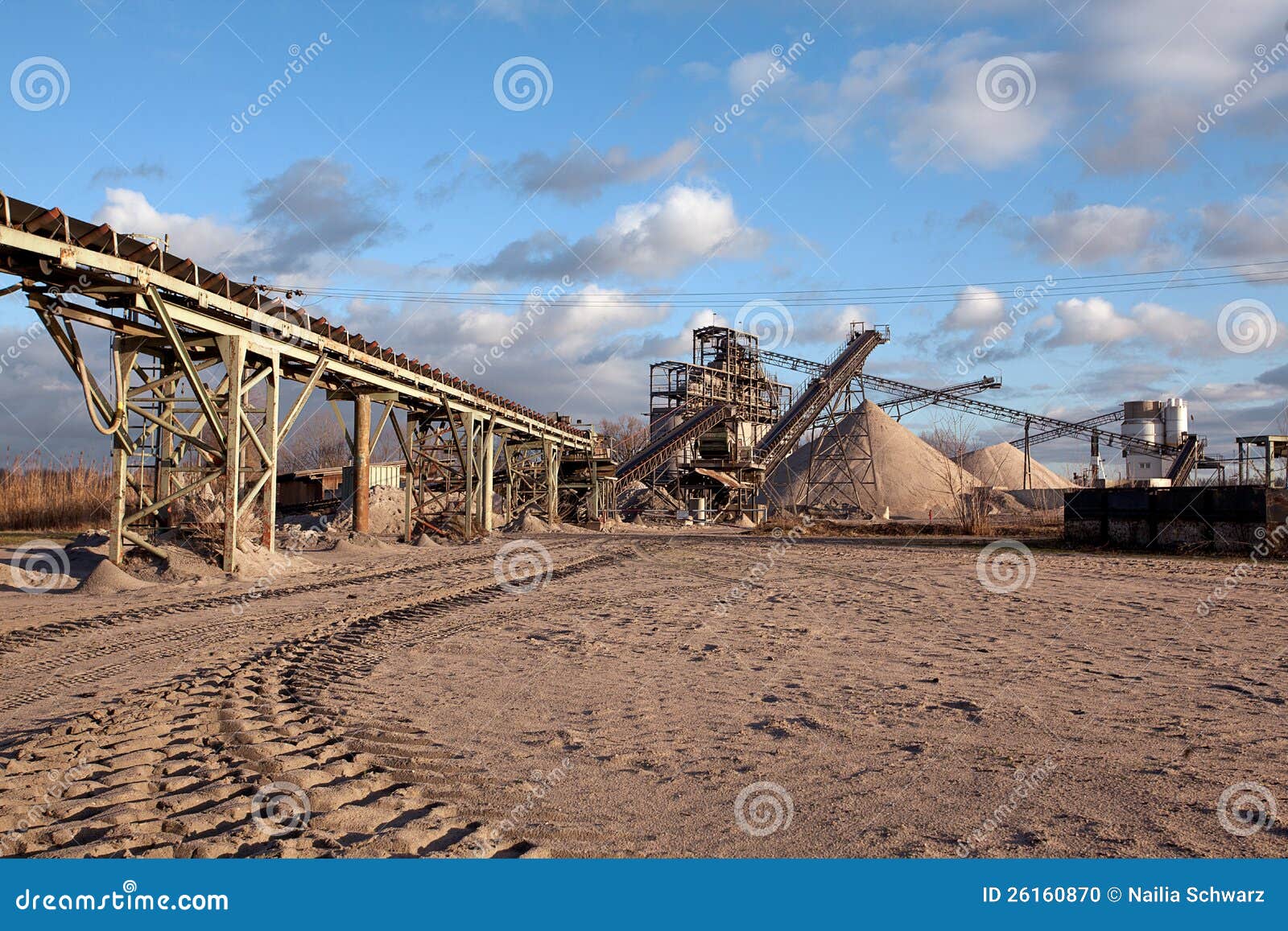 Open Pit Mining for Sand and Gravel Stock Photo - Image of excavation ...
