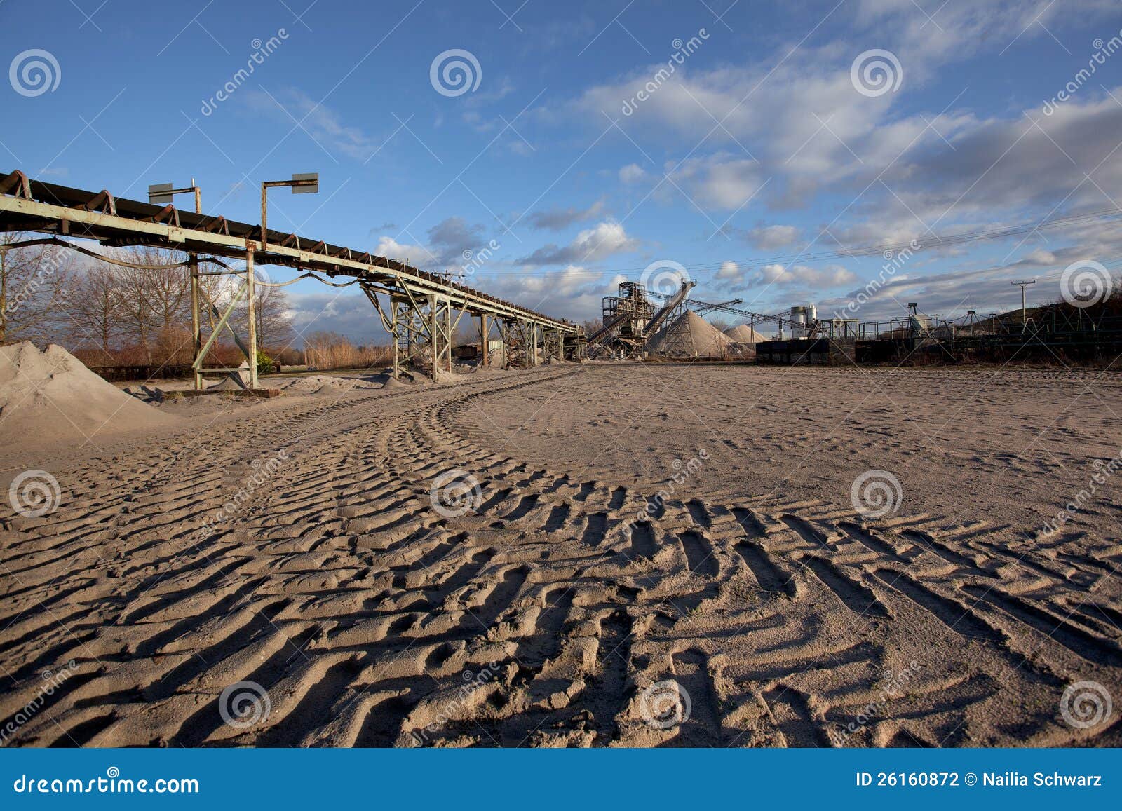 Open Pit Mining for Sand and Gravel Stock Photo - Image of framework ...