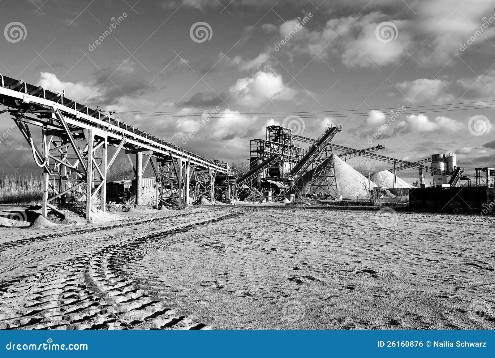 Open Pit Mining for Sand and Gravel Stock Photo - Image of natural ...