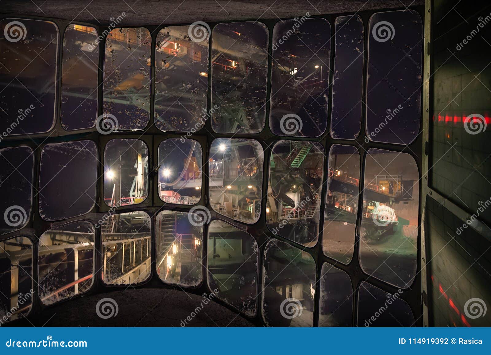 Open Pit Mining with a View from Excavator Operating Cabin Stock Photo ...