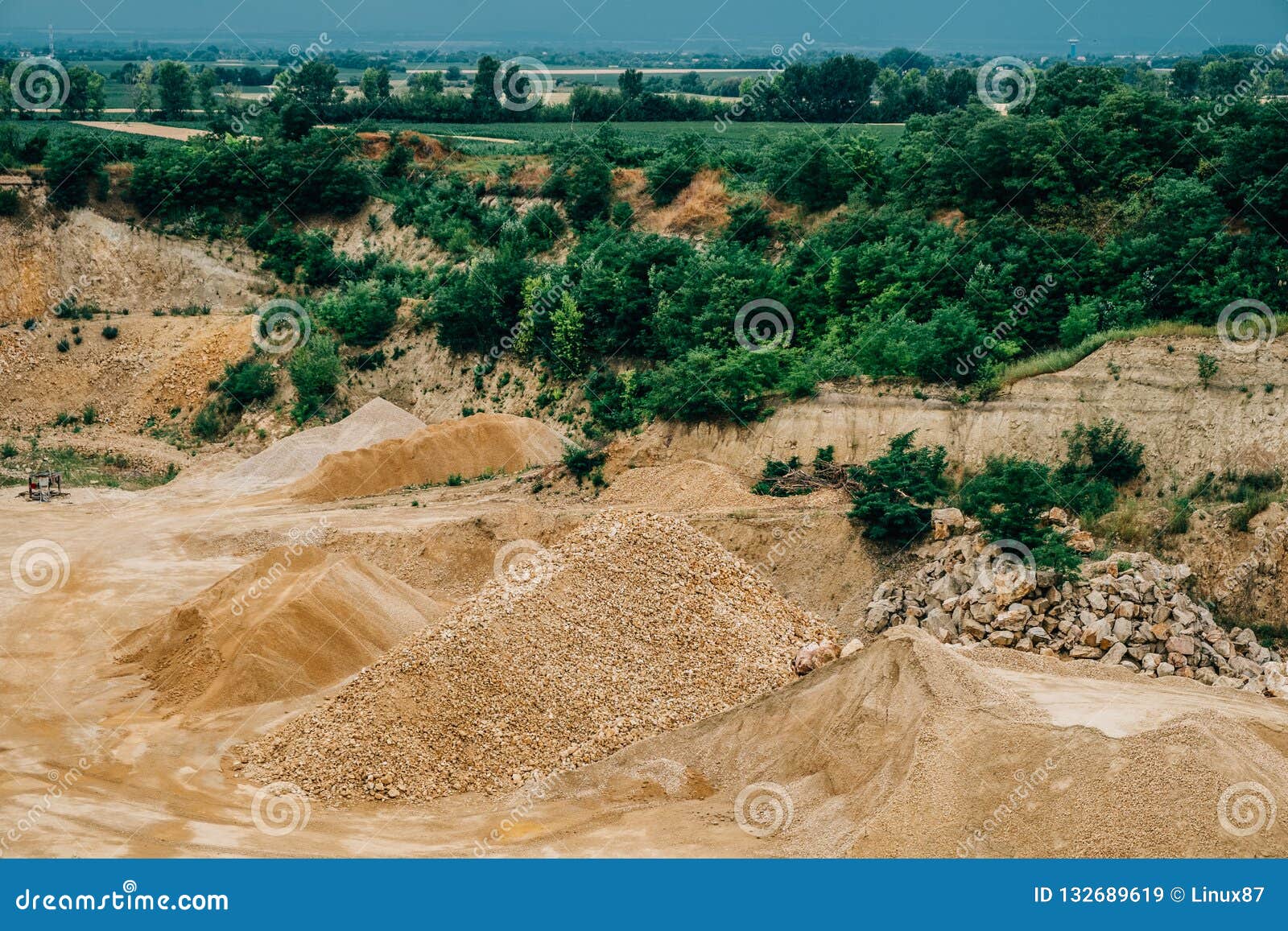 Open-pit quarry mine stock image. Image of fossil, iron - 132689619