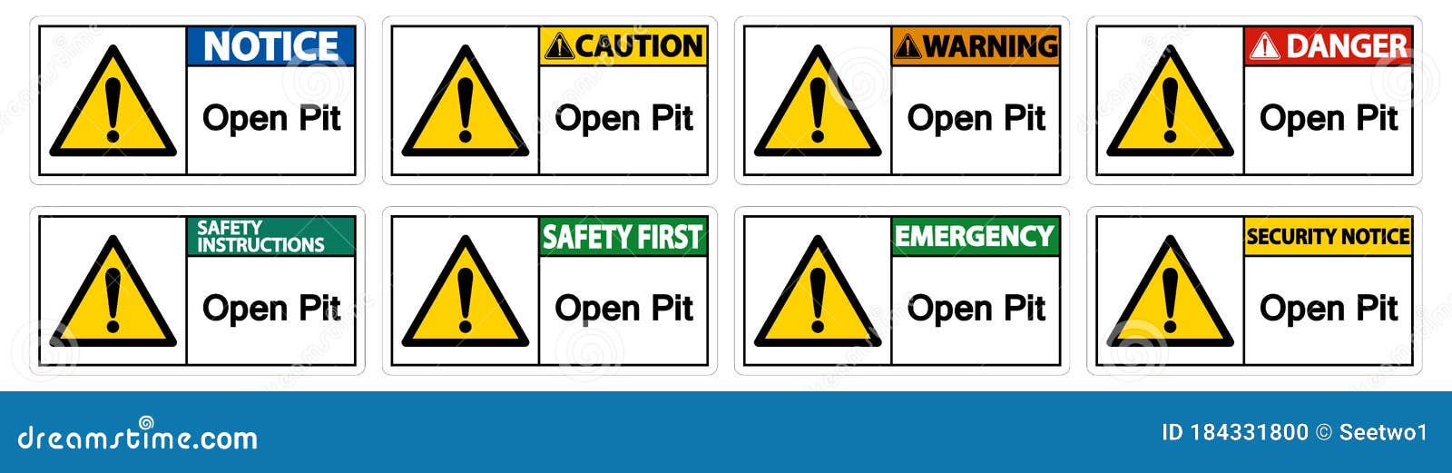 Open Pit Sign Isolate on White Background,Vector Illustration EPS.10 ...
