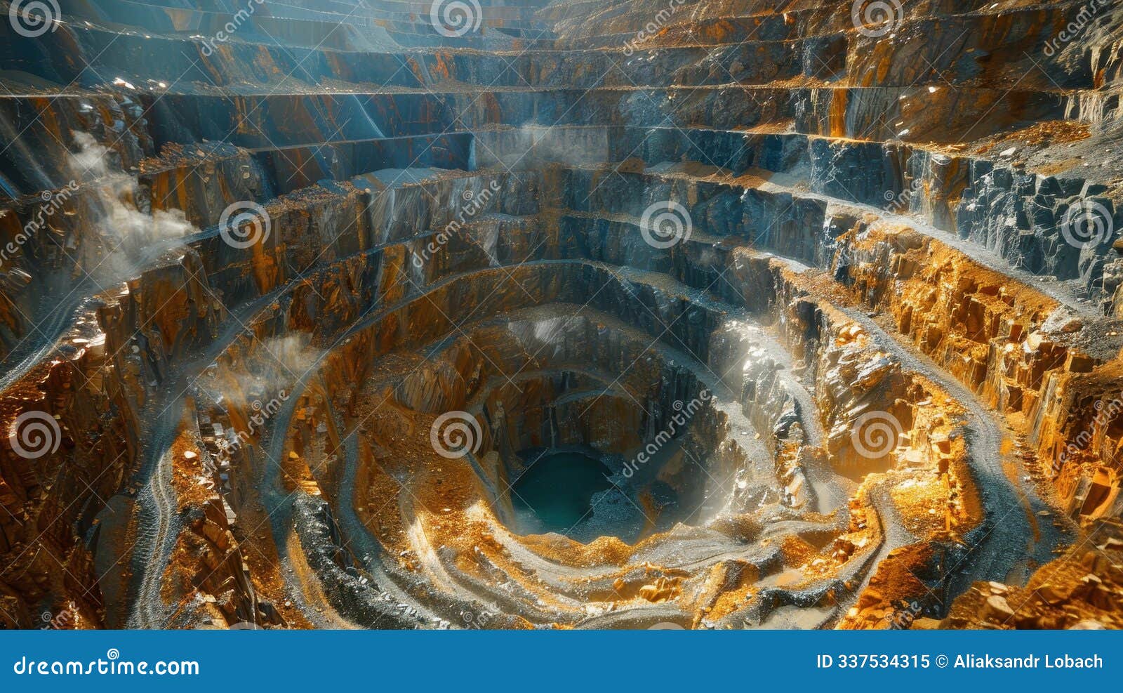 An Open Pit Stone Quarry. Quarry with Stone Stock Image - Image of ...