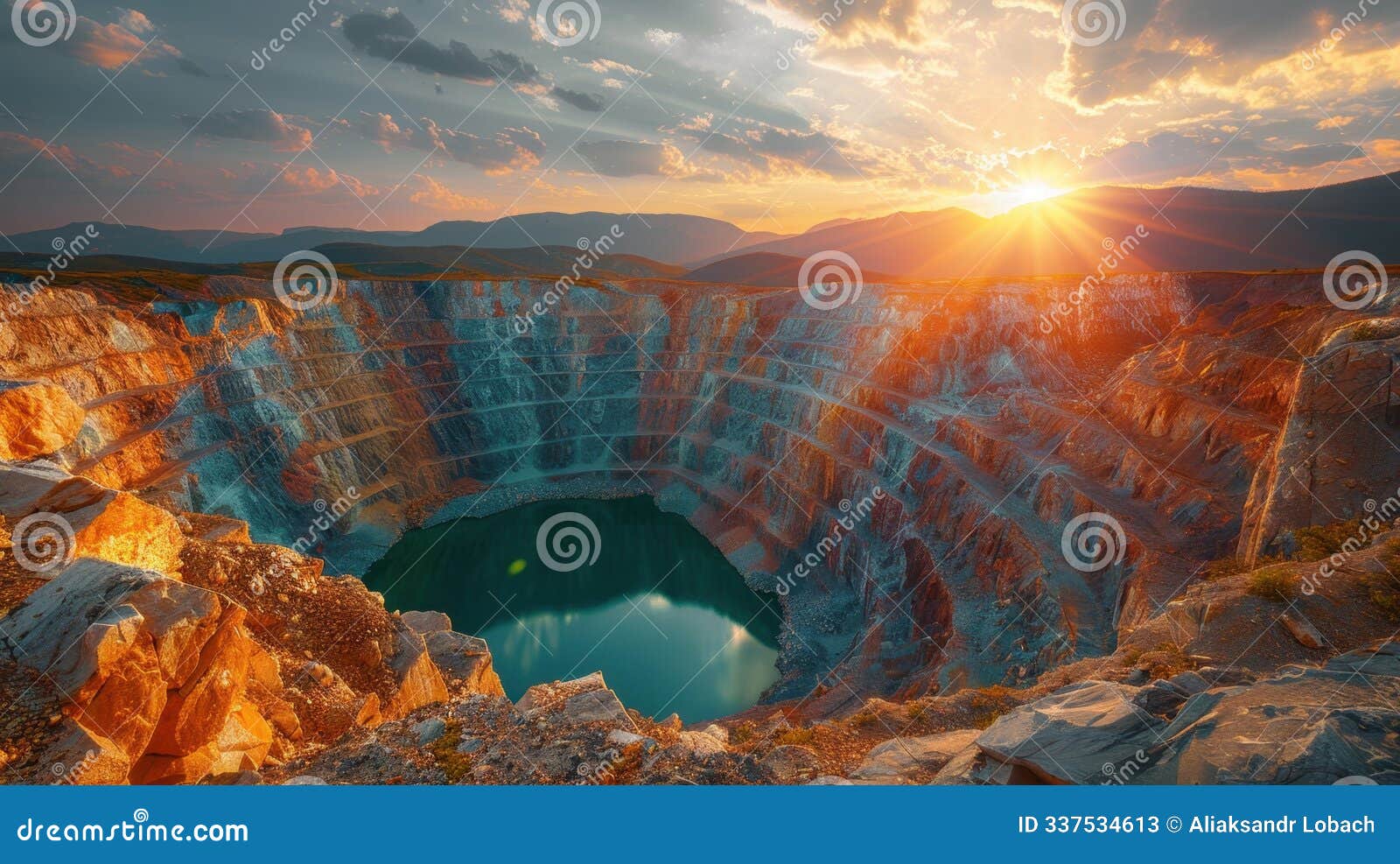 An Open Pit Stone Quarry. Quarry with Stone Stock Image - Image of ...