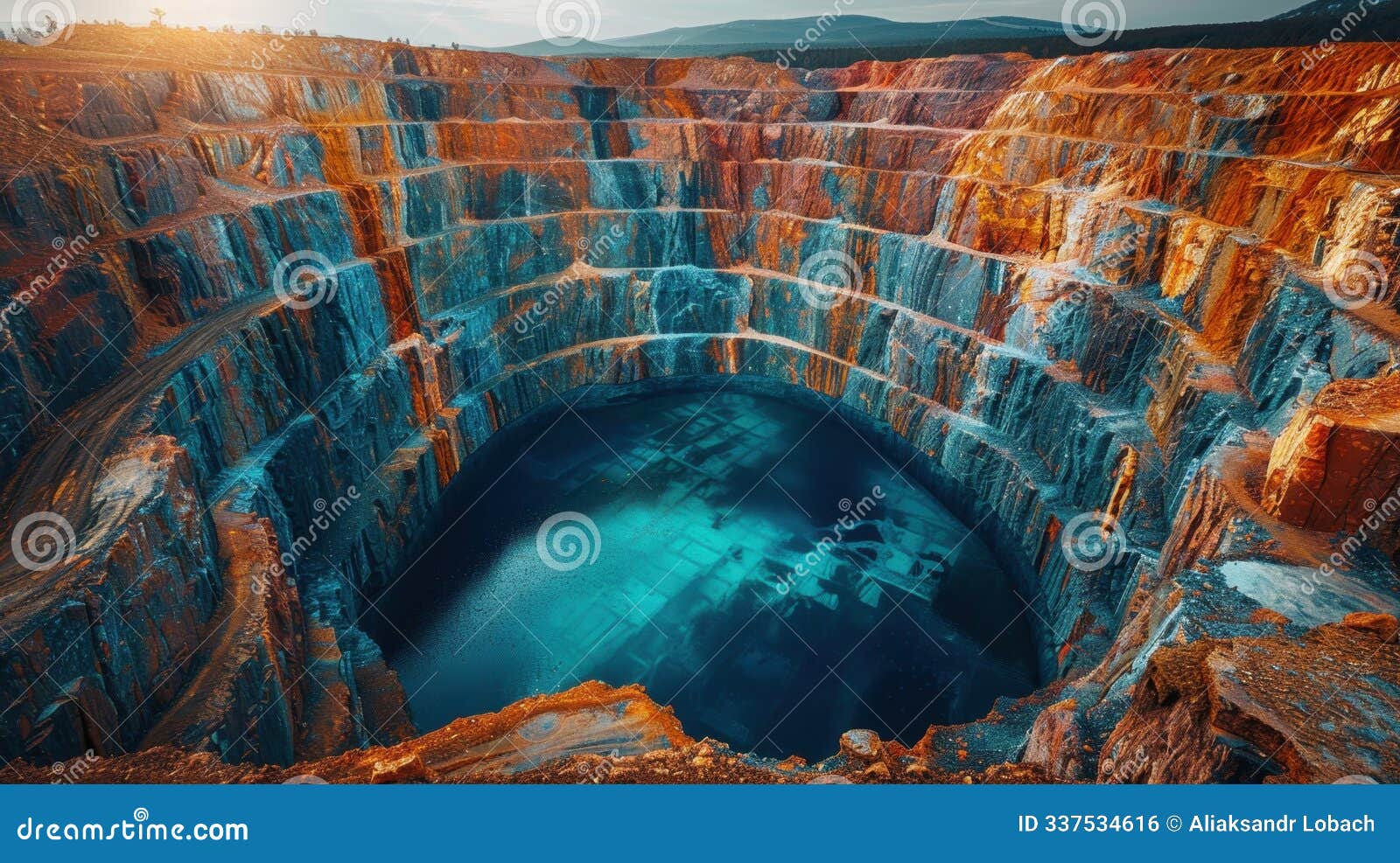 An Open Pit Stone Quarry. Quarry with Stone Stock Photo - Image of ...