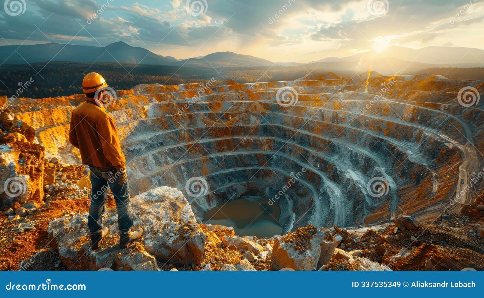 An Open Pit Stone Quarry. Quarry with Stone Stock Image - Image of ...
