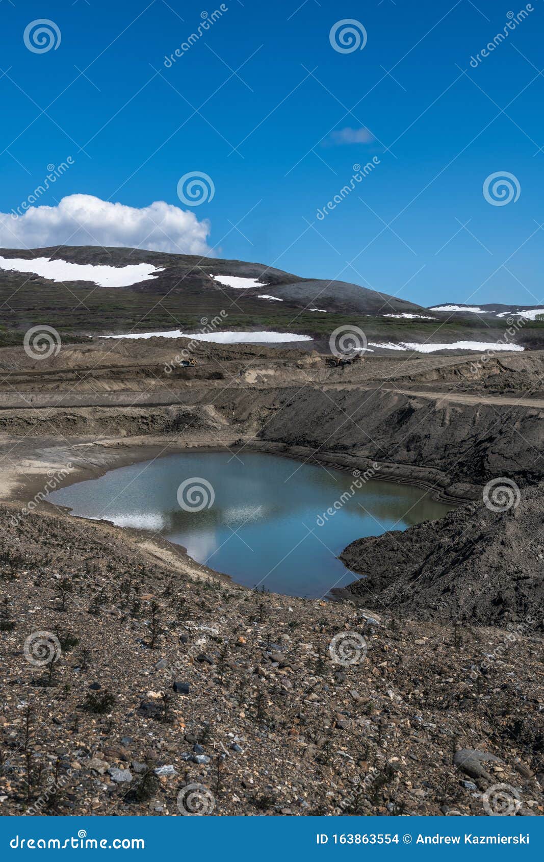 Open Pit Water stock photo. Image of landscape, mining - 163863554