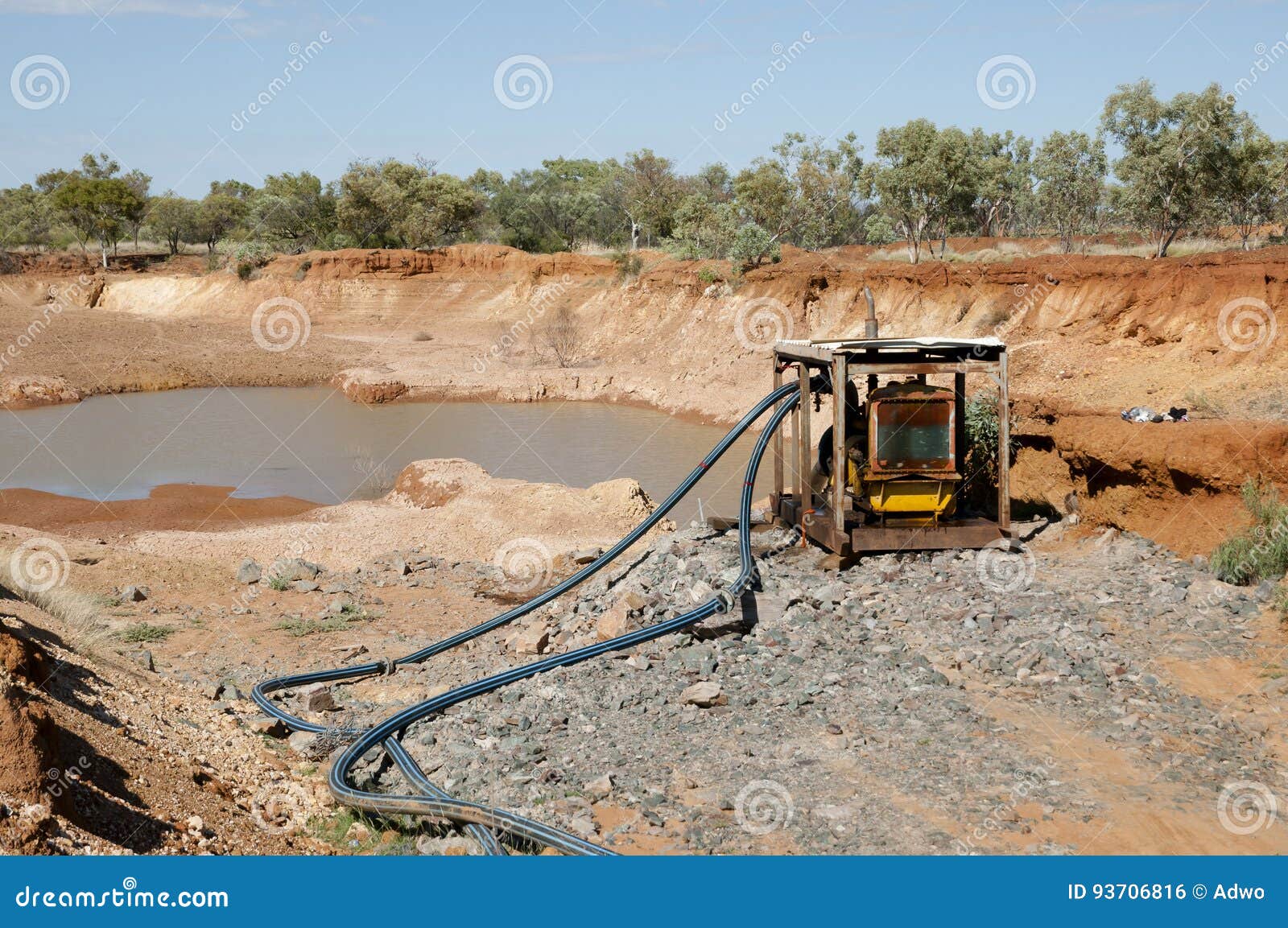 Open Pit Water Pumping - Australia Stock Photo - Image of ground ...