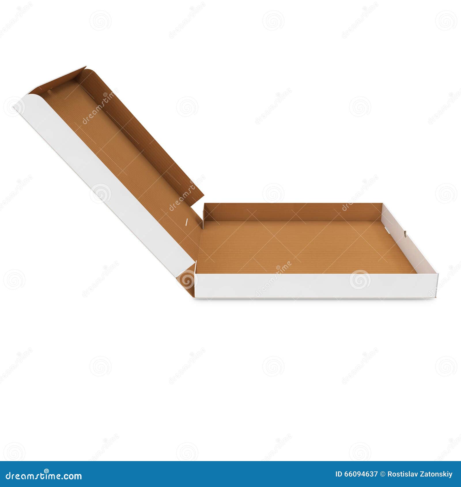Open pizza box stock illustration. Illustration of cardboard - 66094637