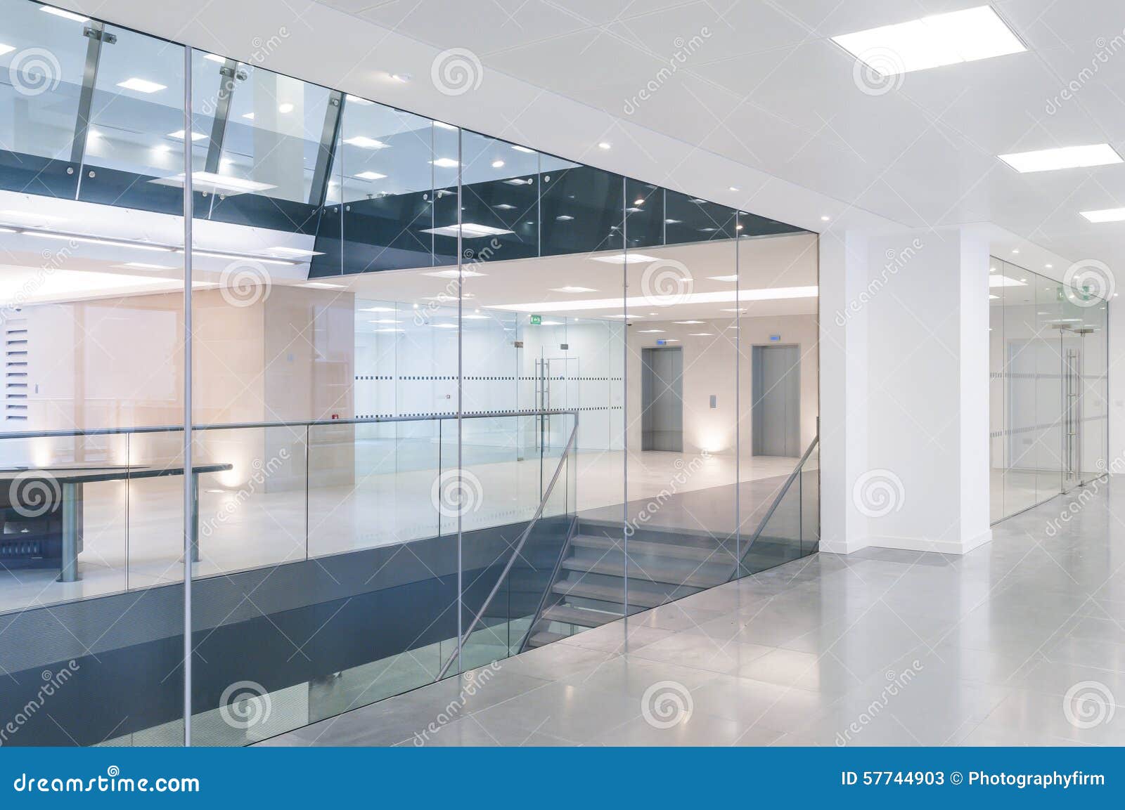 Open plan office reception stock image. Image of room - 57744903