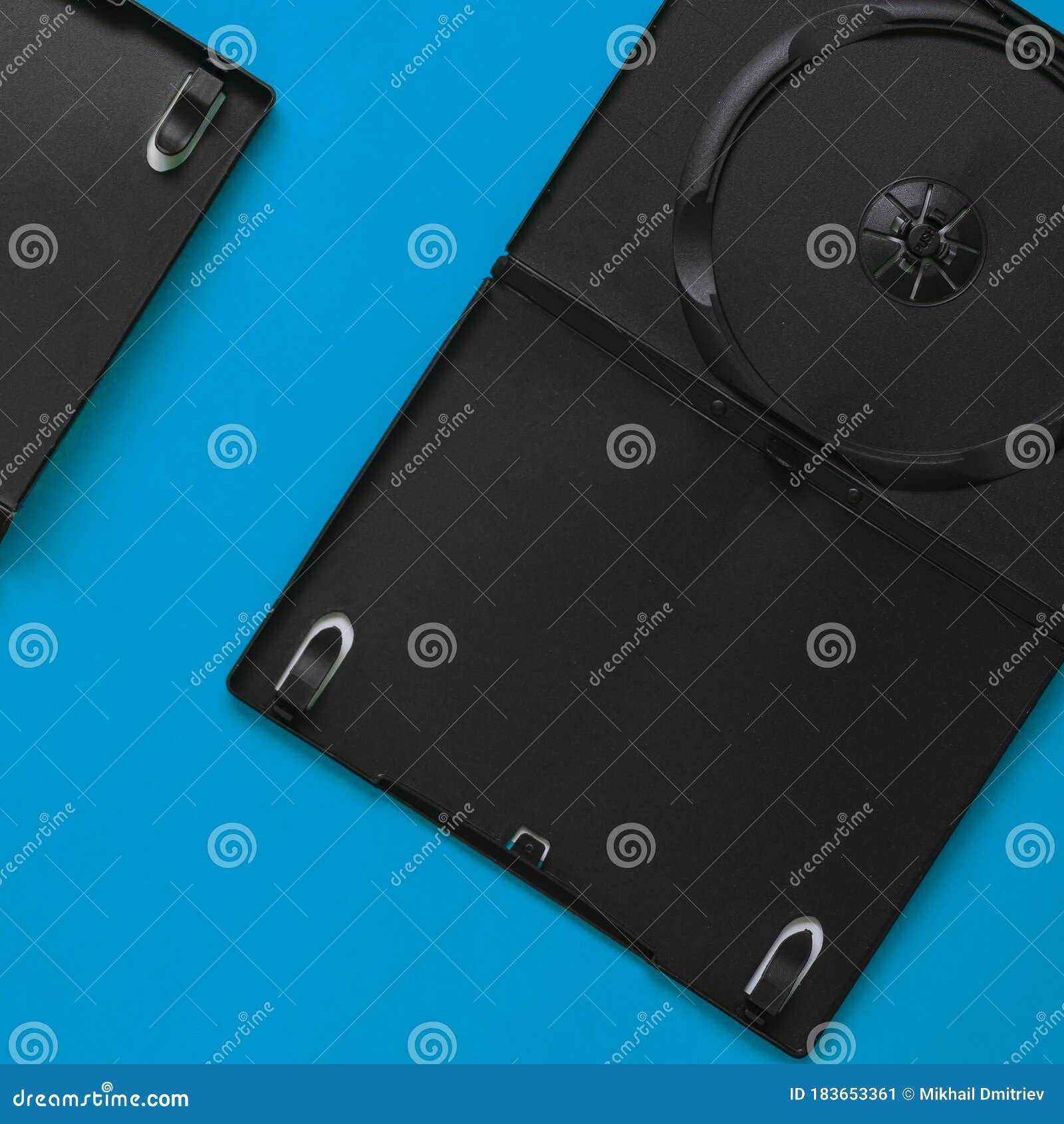 Open Plastic Box for DVD or Blue Ray Discs Stock Image - Image of ...