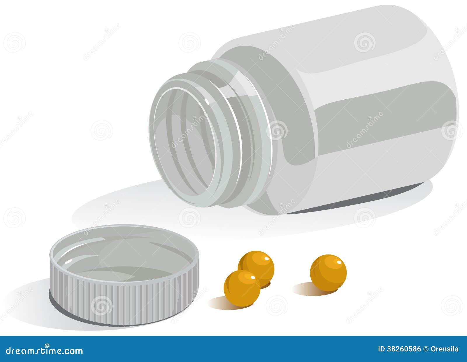 Open Plastic Container for Tablets Stock Vector - Illustration of ...