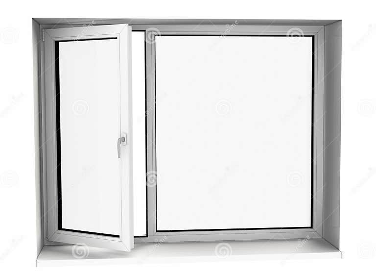 Open plastic glass window stock illustration. Illustration of warmly ...