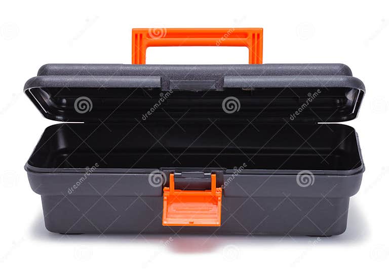 Open Plastic Tool Box stock photo. Image of tool, orange - 249009766