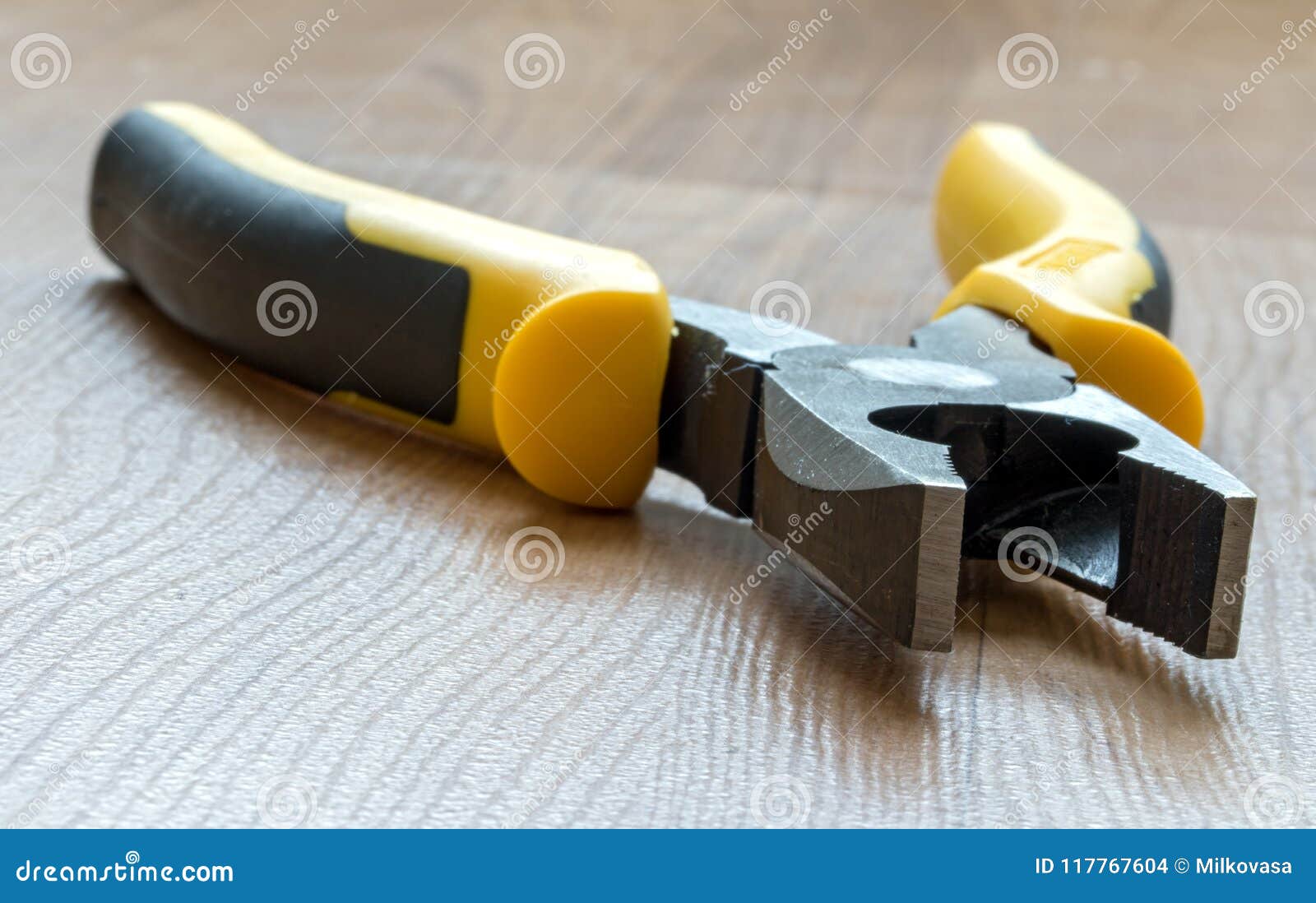 The Open Pliers Lie on the Floor. Stock Photo - Image of home, jaws ...