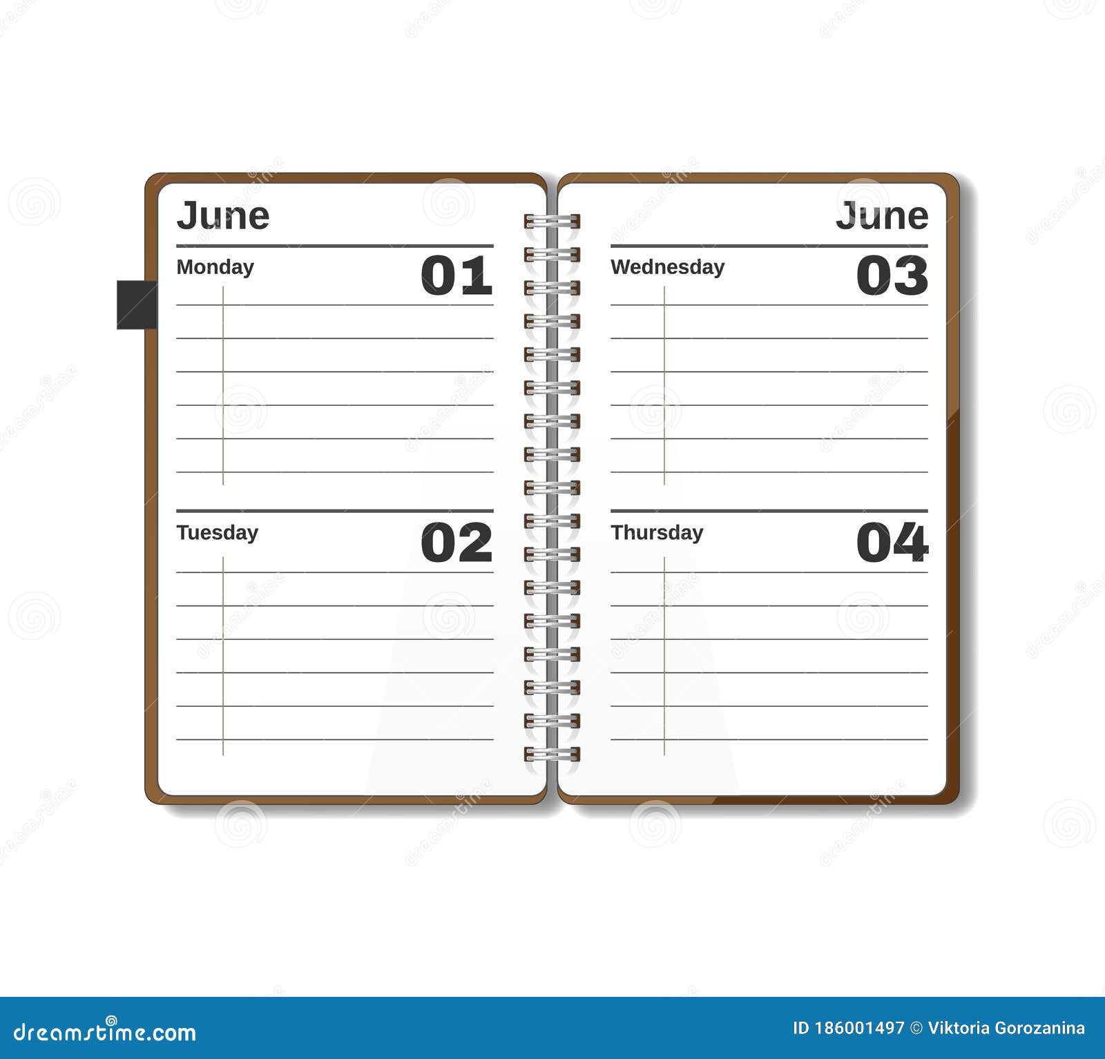 Open Pocket Diary, Notebook, Notepad, Organizer, Planner, Journal ...