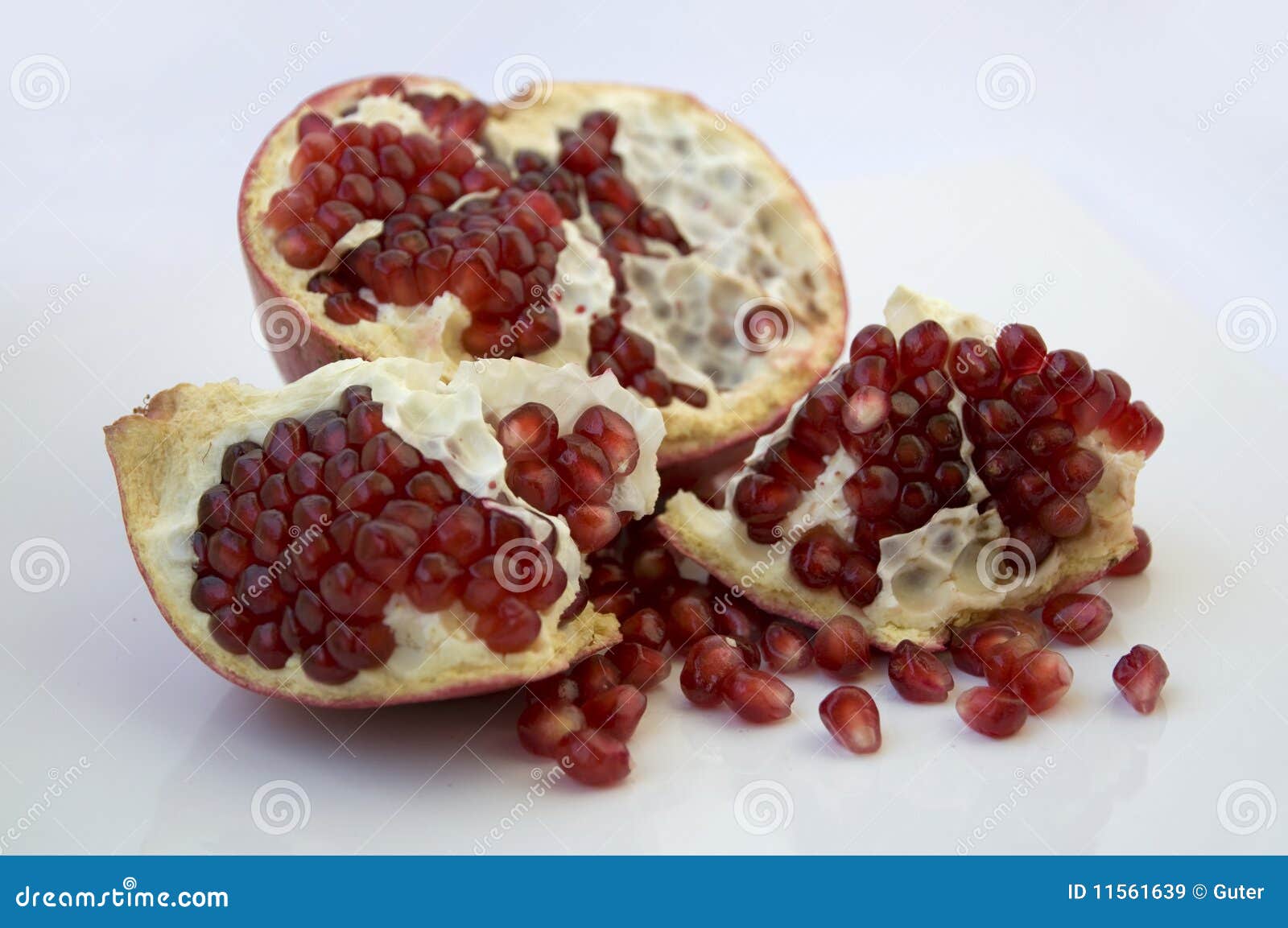 Open pomegranate stock image. Image of fruit, dessert - 11561639
