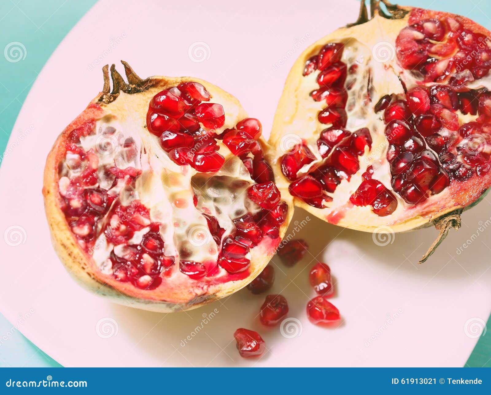Open pomegranate fruit stock image. Image of uncooked - 61913021
