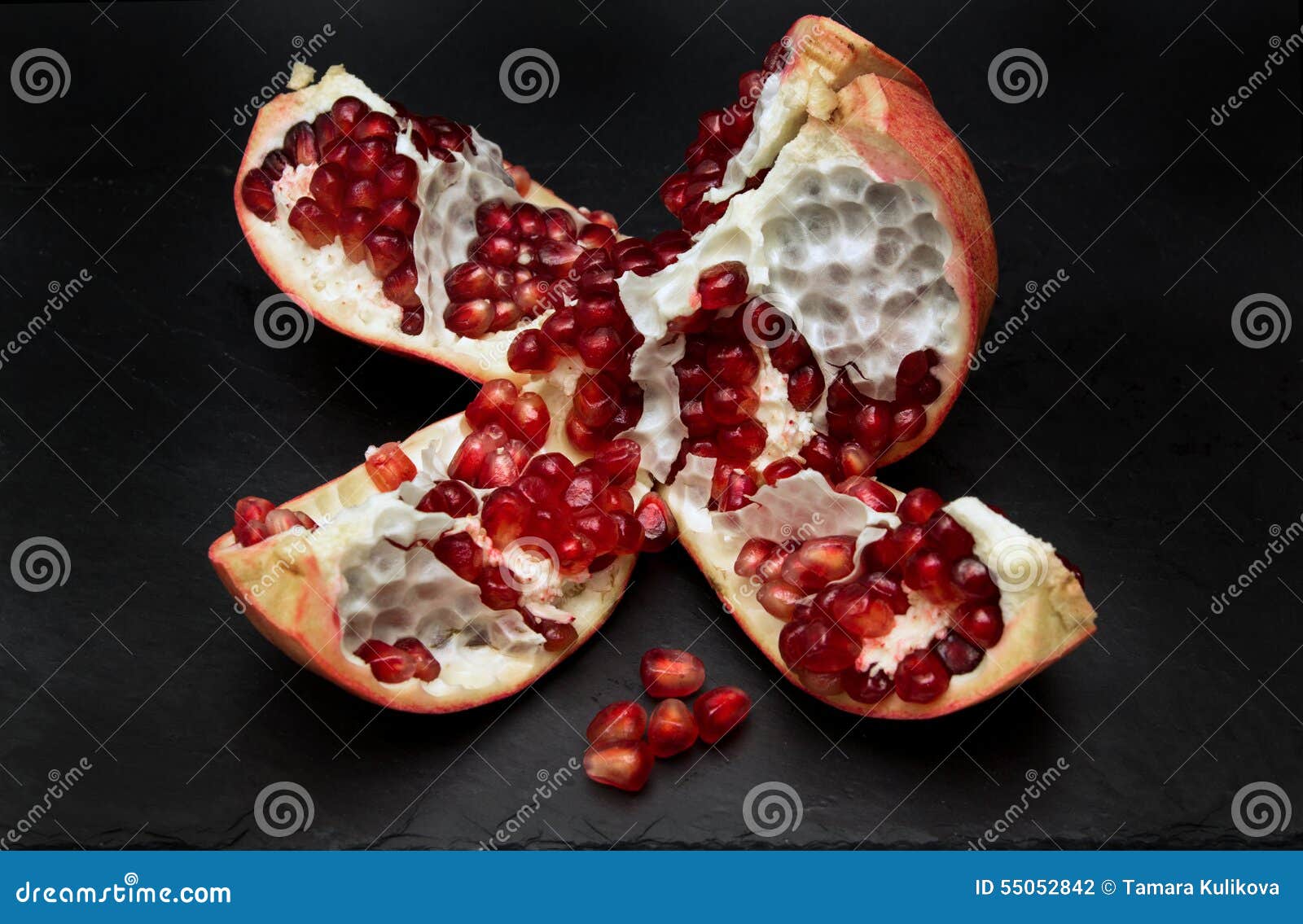 Open pomegranate stock photo. Image of broken, calorie - 55052842