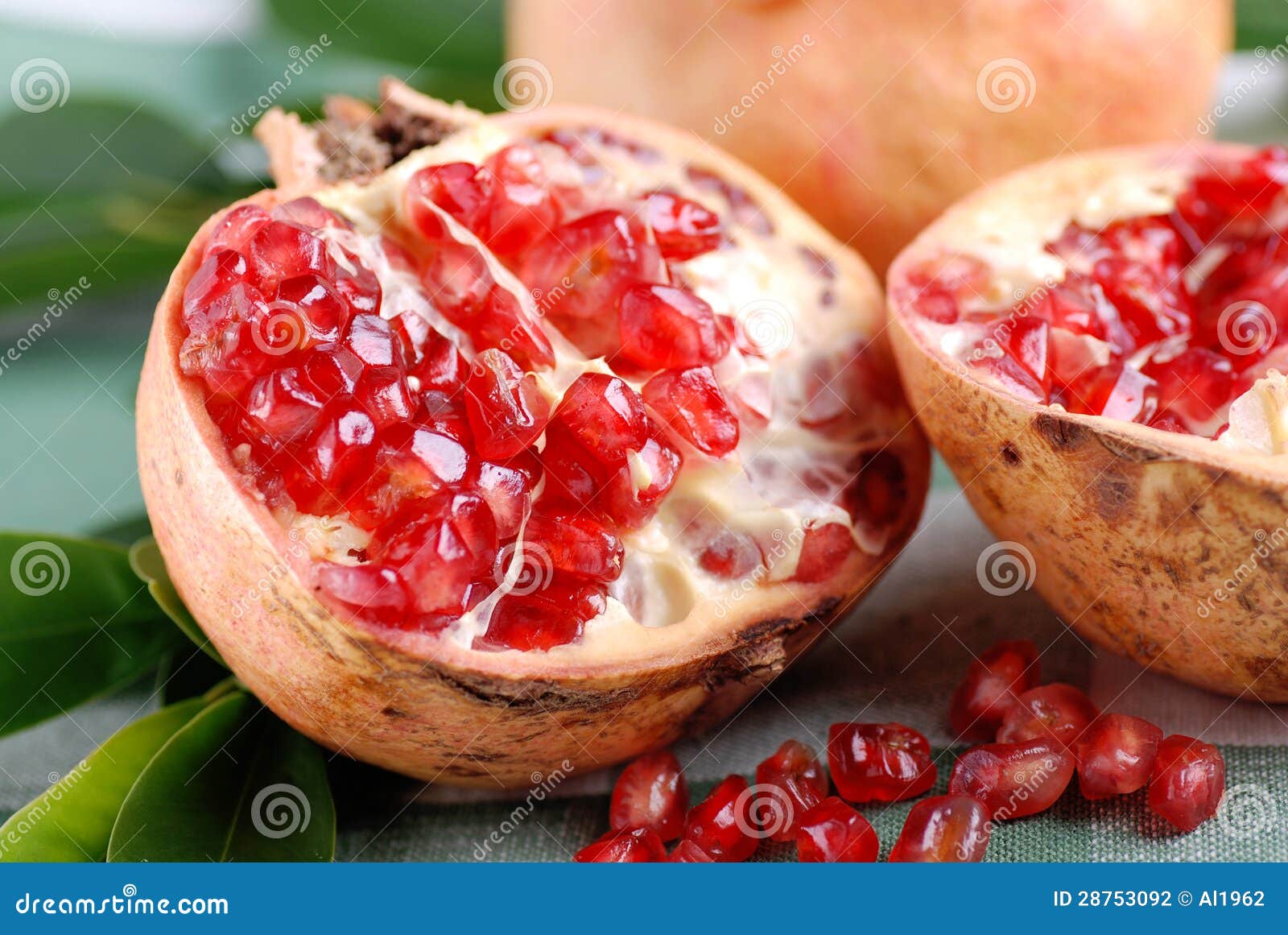 Open Pomegranate with Seeds Stock Photo - Image of eating, antioxidant ...