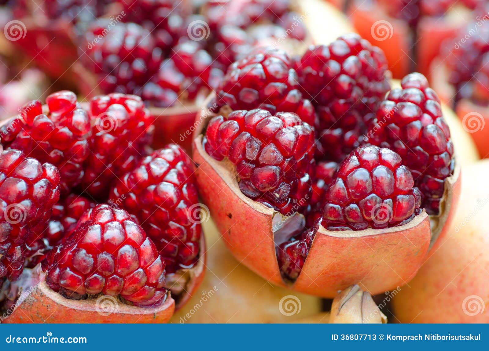 Open Pomegranates stock image. Image of fruits, food - 36807713