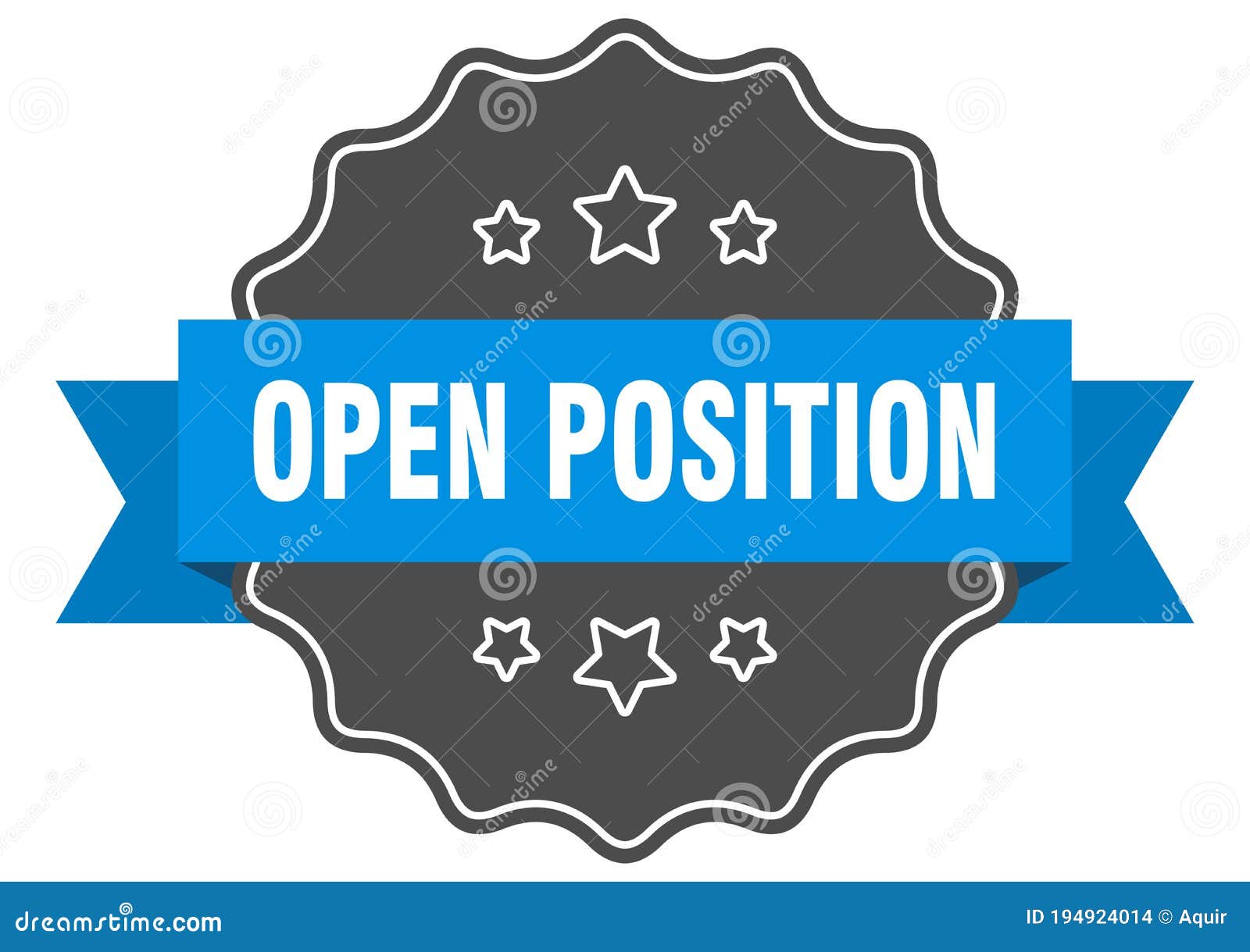 Open Position Label. Open Position Isolated Seal. Sticker. Sign Stock ...