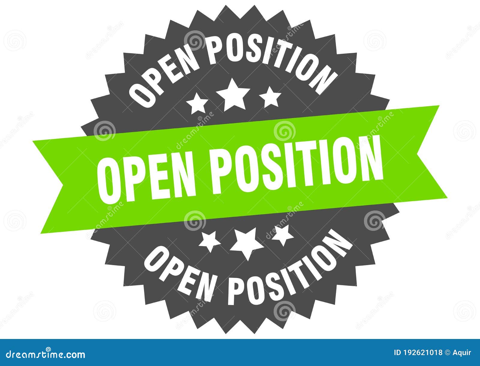 Open Position Sign. Open Position Round Isolated Ribbon Label Stock ...
