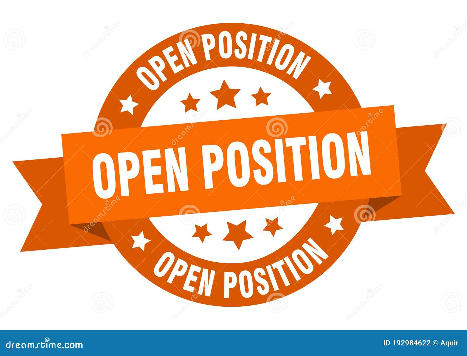 Open Position Round Ribbon Isolated Label. Open Position Sign Stock ...