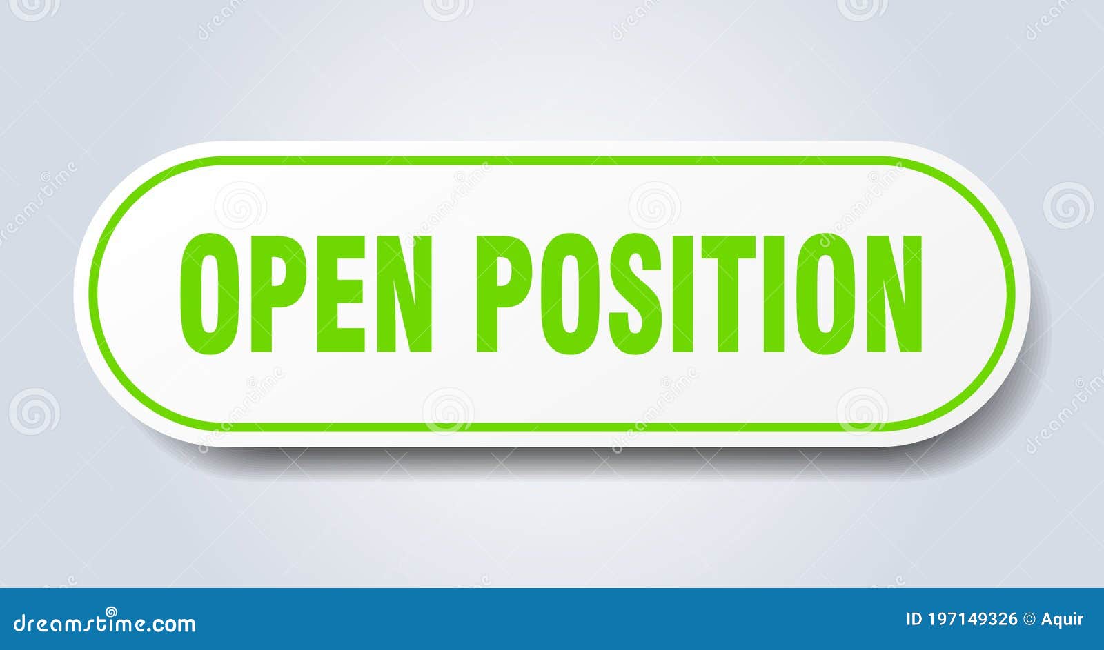 Open Position Sign. Rounded Isolated Button. White Sticker Stock Vector ...