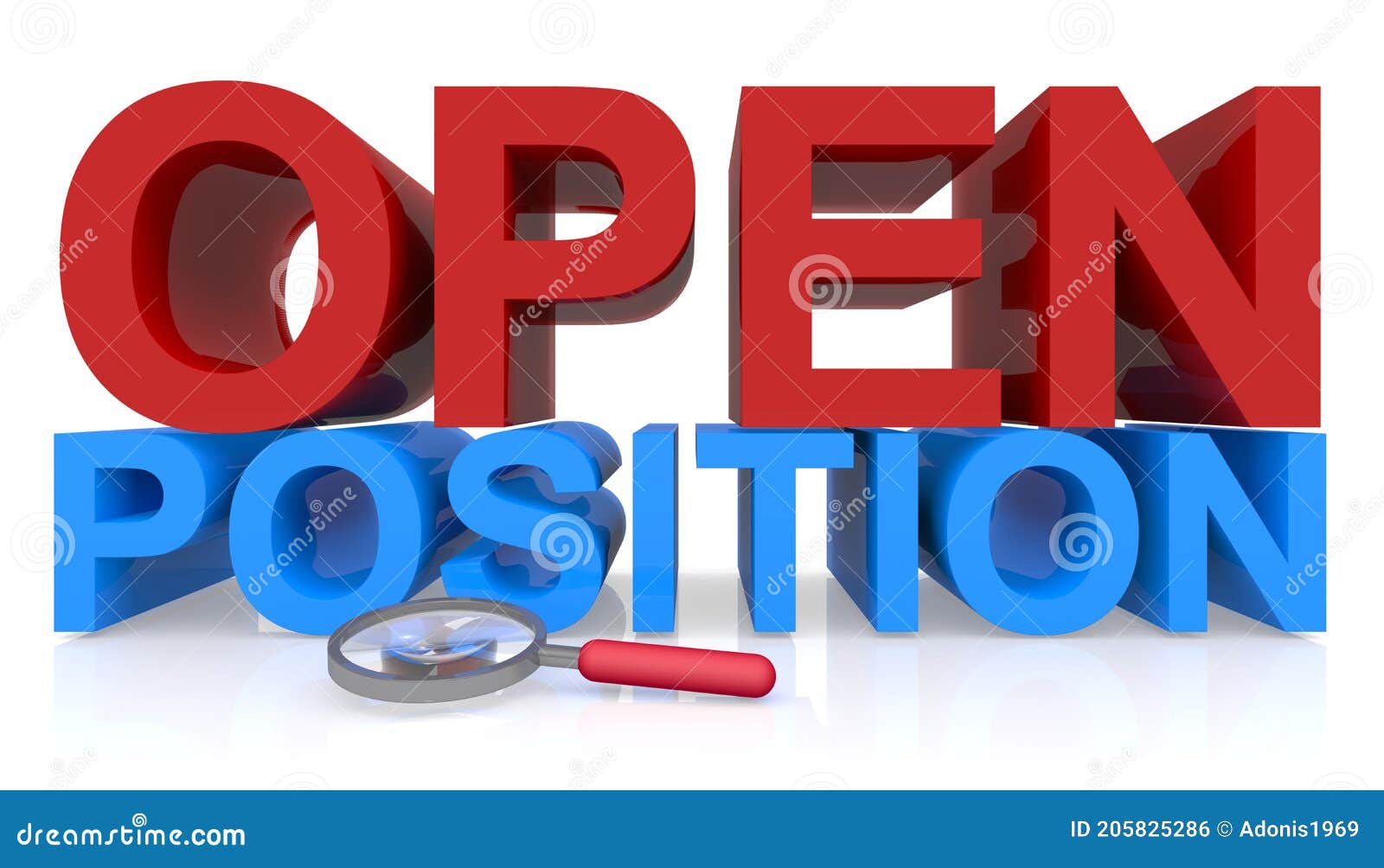 Open position on white stock illustration. Illustration of concept ...