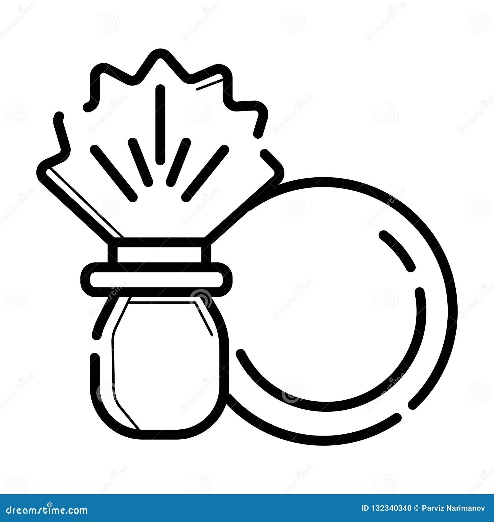 Open powder icon stock vector. Illustration of healthcare - 132340340