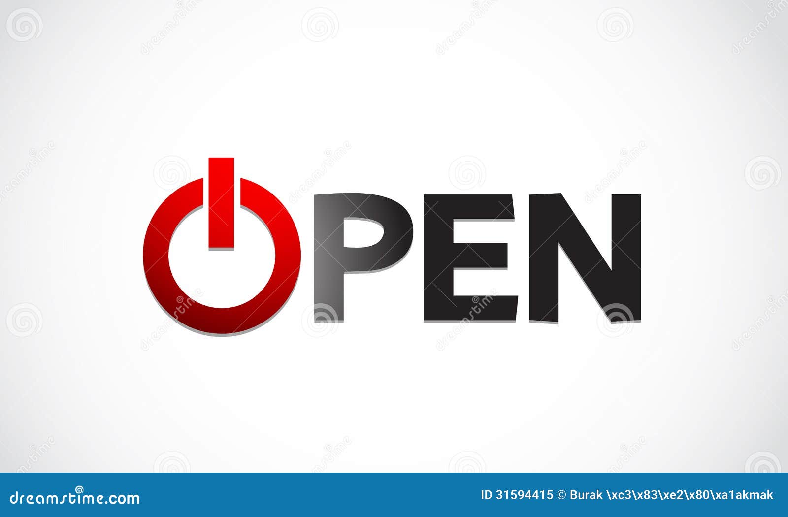 Open power stock vector. Illustration of shop, power - 31594415