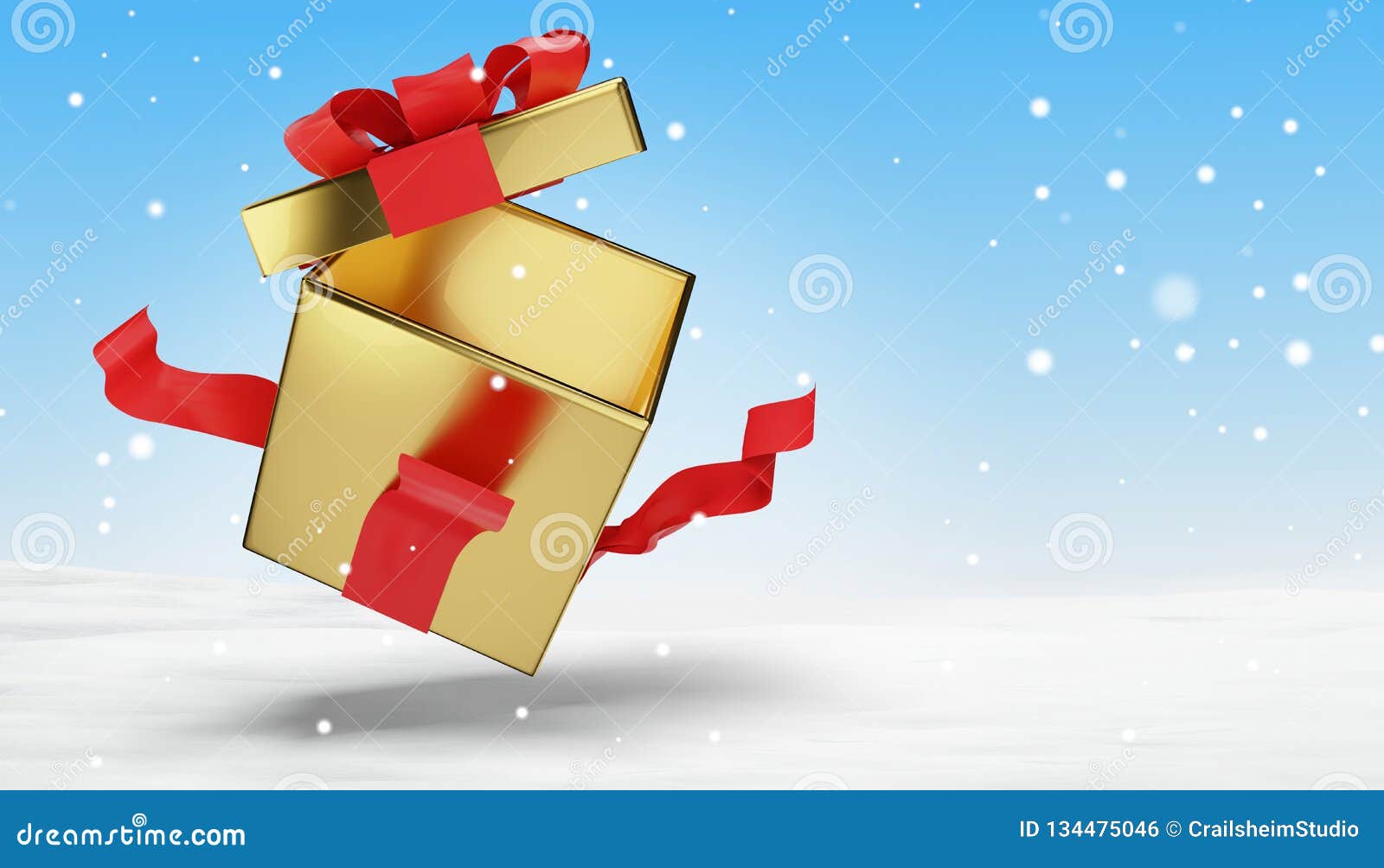 Open Present 3d Illustration Stock Illustration - Illustration of ...