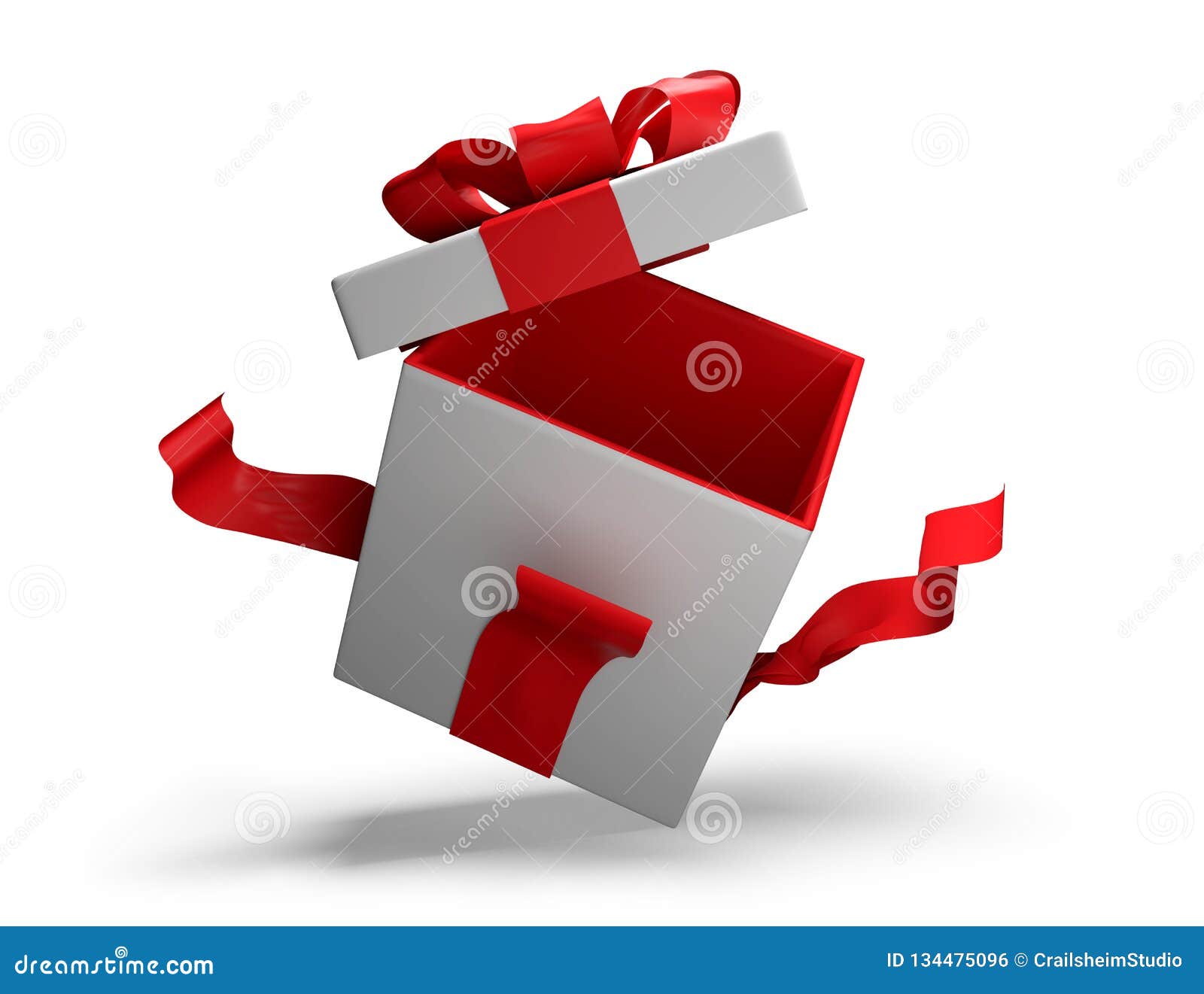Open Present 3d Illustration Stock Illustration - Illustration of merry ...