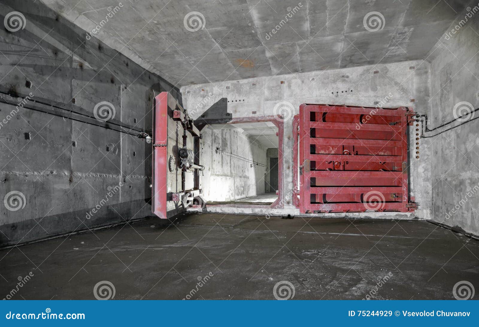 Open the Protective, Sealed Doors in Red in the Underground Facility ...