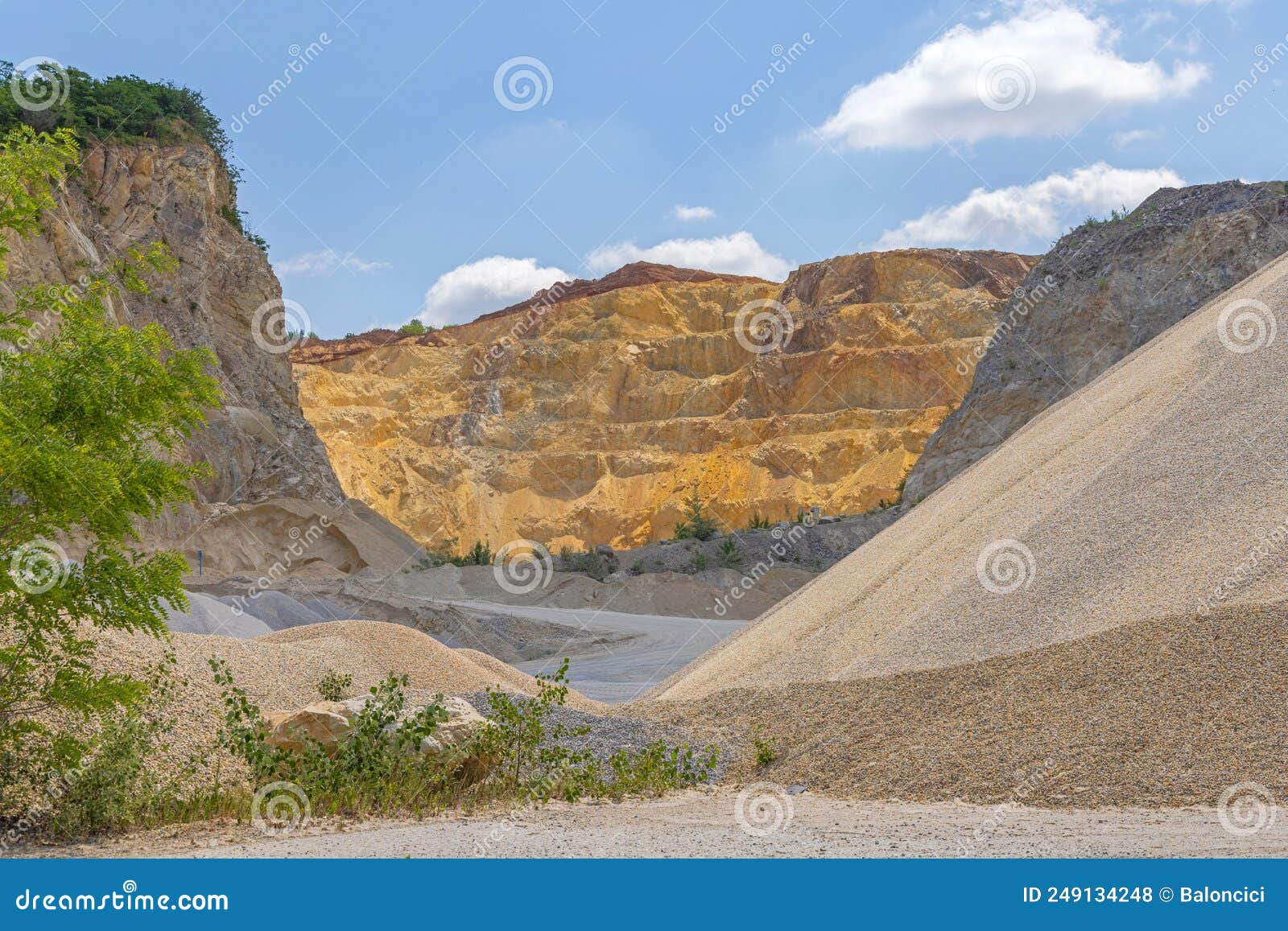 Open Quarry Mining stock photo. Image of exterior, rocky - 249134248