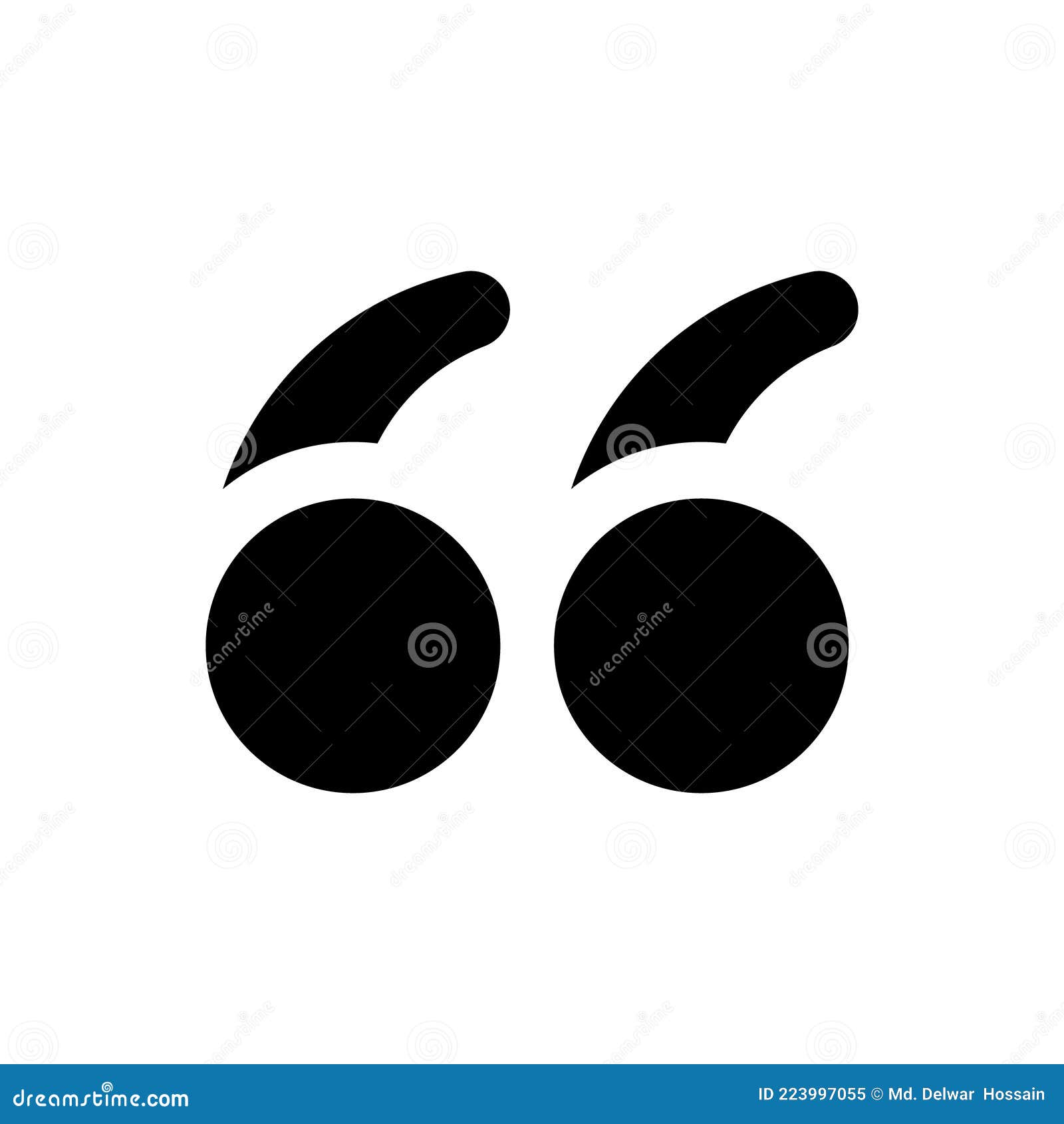 Open quote icon stock vector. Illustration of quotes - 223997055