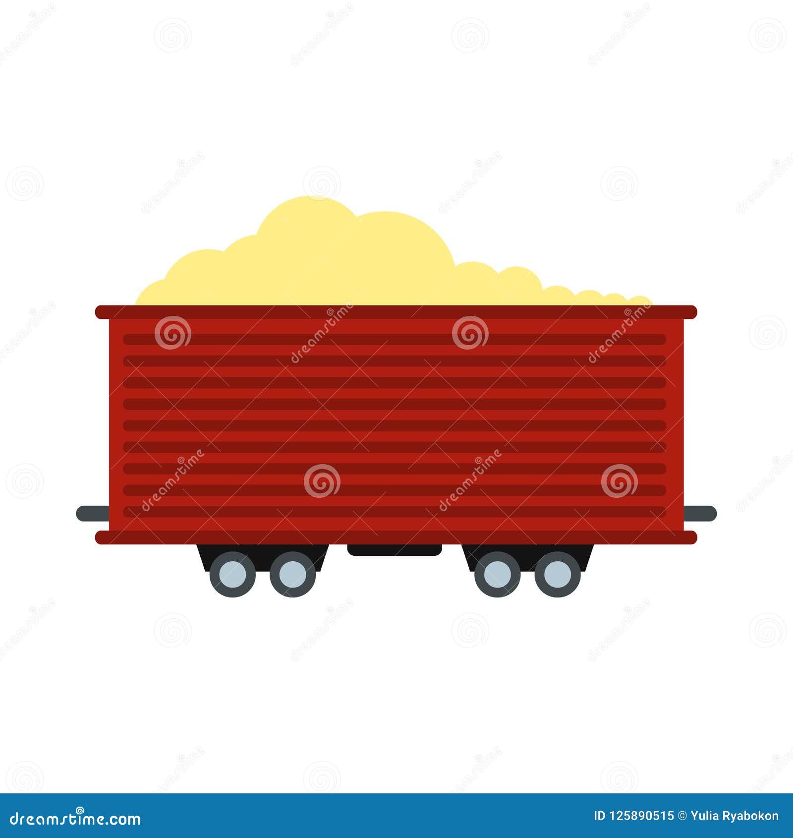 Open Rail Car For Transportation Of Bulk Cargoes. Rail Covered Wagon ...