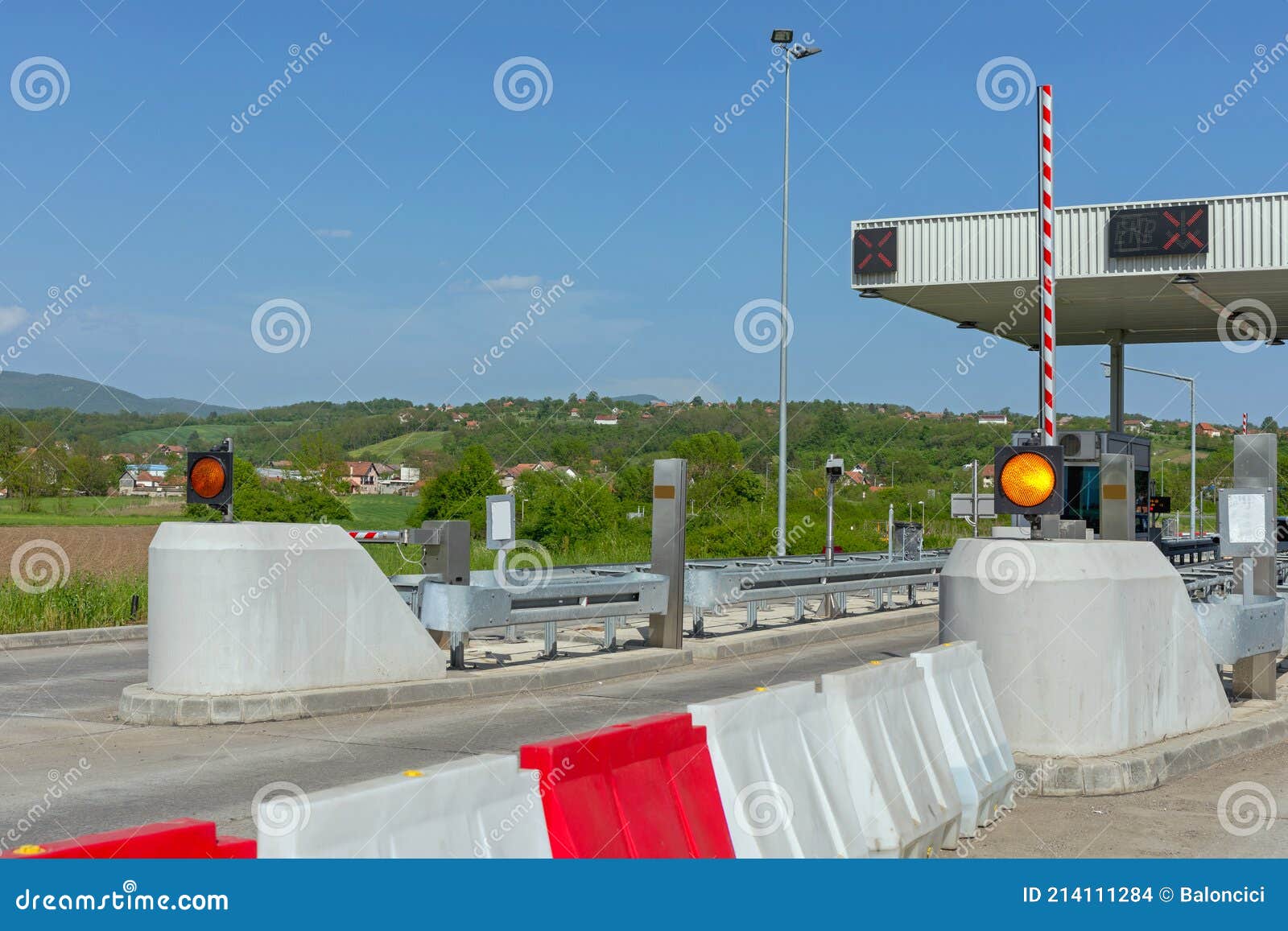 Open Ramp Toll Booth stock photo. Image of open, highway - 214111284