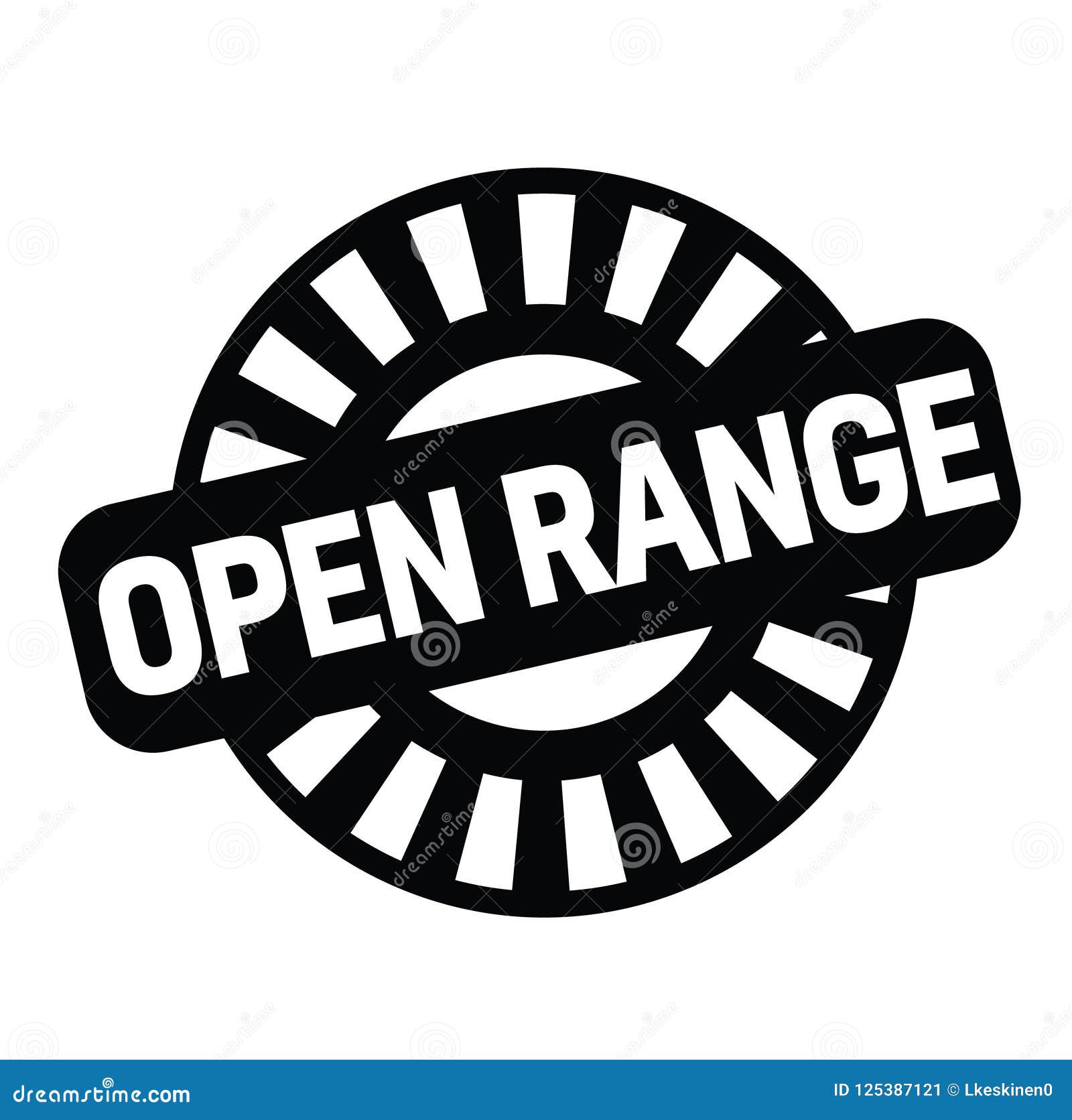 Open range rubber stamp stock vector. Illustration of sign - 125387121