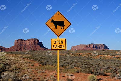 Open Range Sign stock image. Image of hotel, arizona, gump - 9524345