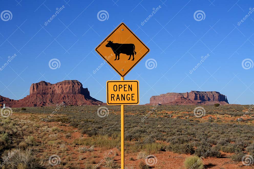 Open Range Sign stock image. Image of hotel, arizona, gump - 9524345