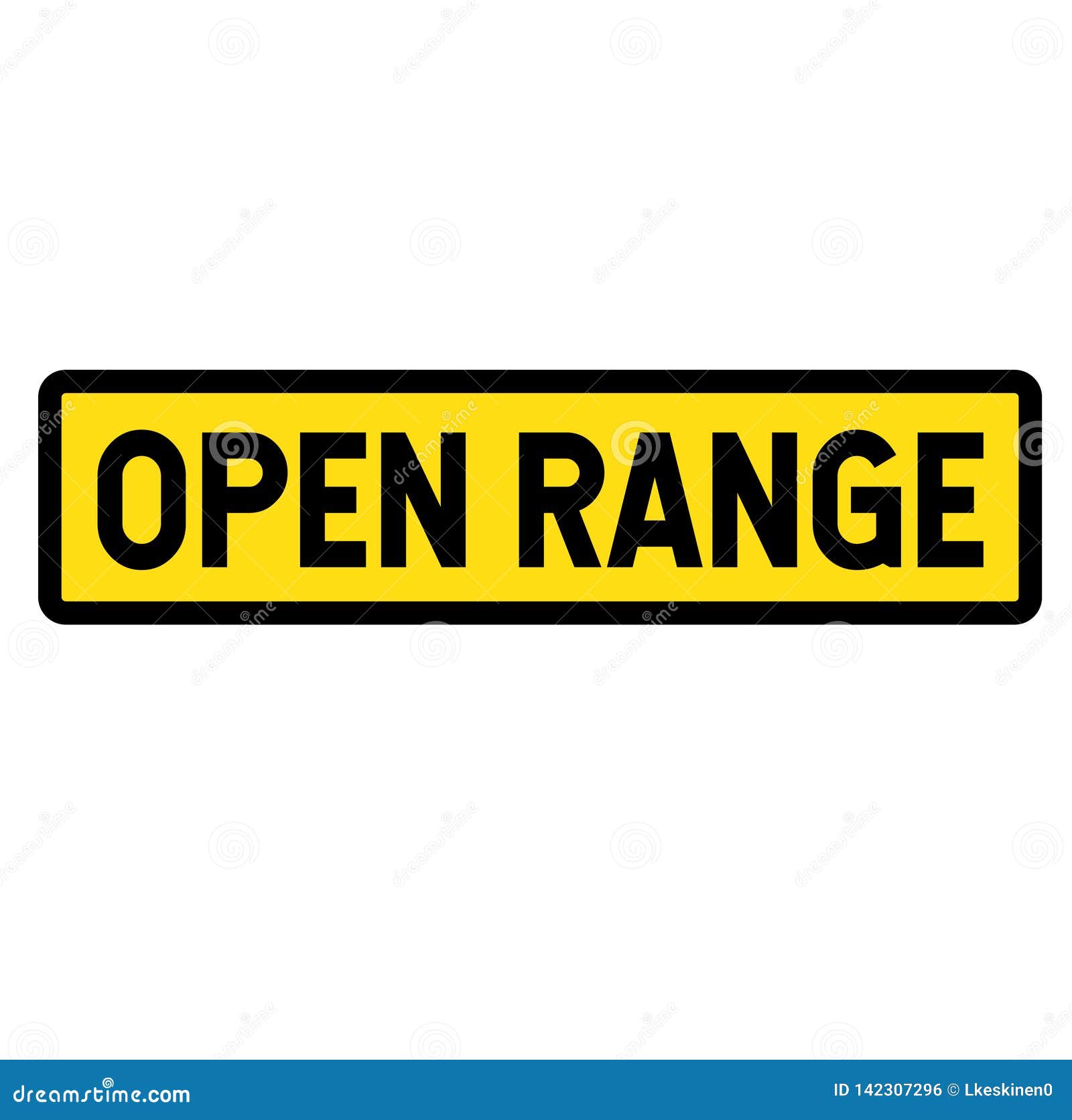 Open Range Sign Illustration | CartoonDealer.com #142307296