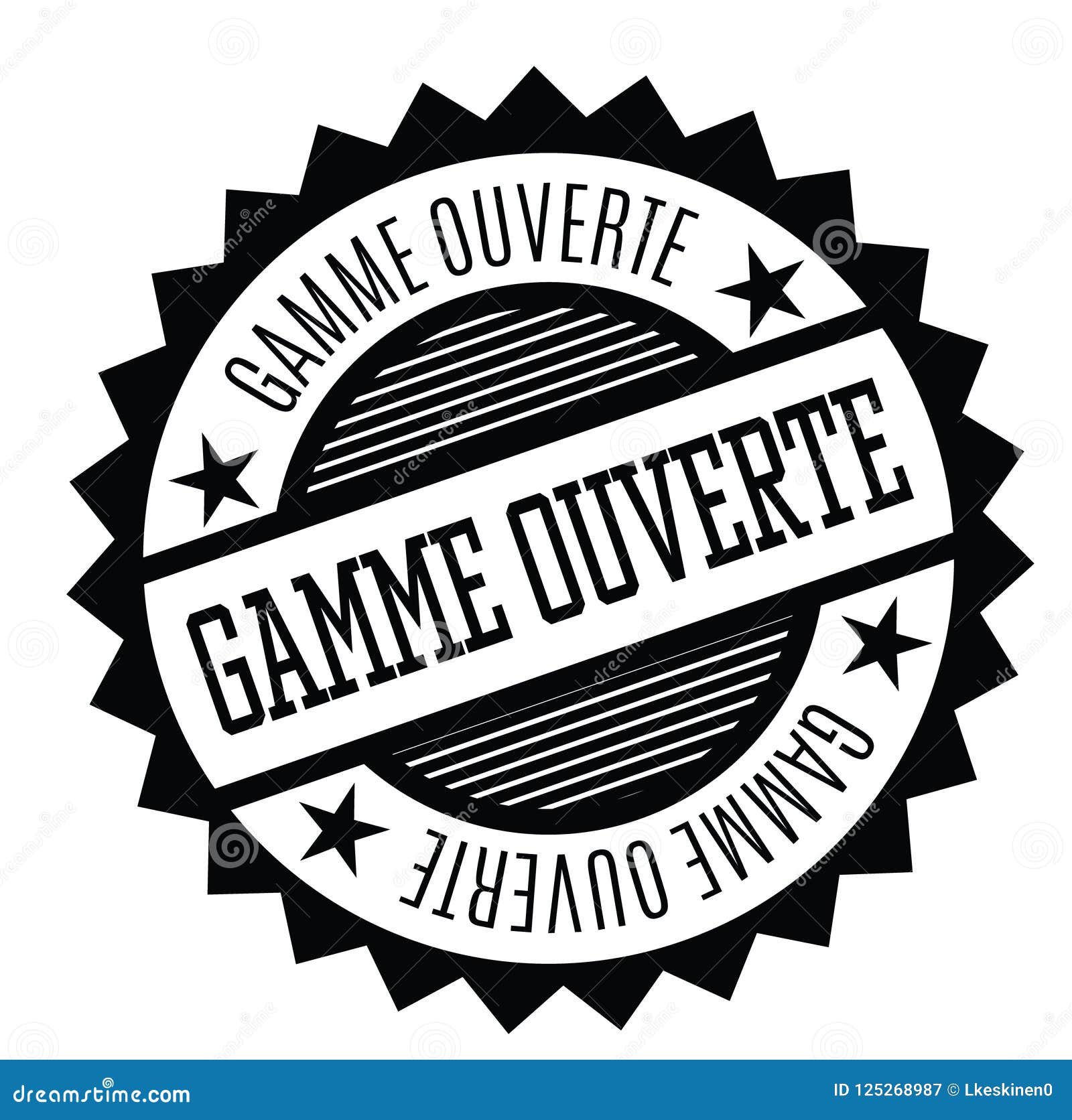 Open range stamp in french stock vector. Illustration of drawing ...