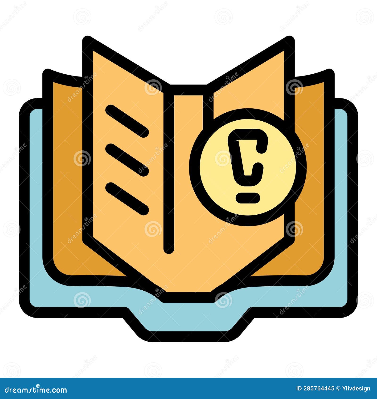 Open Reading Book Icon Vector Flat Stock Illustration - Illustration of ...