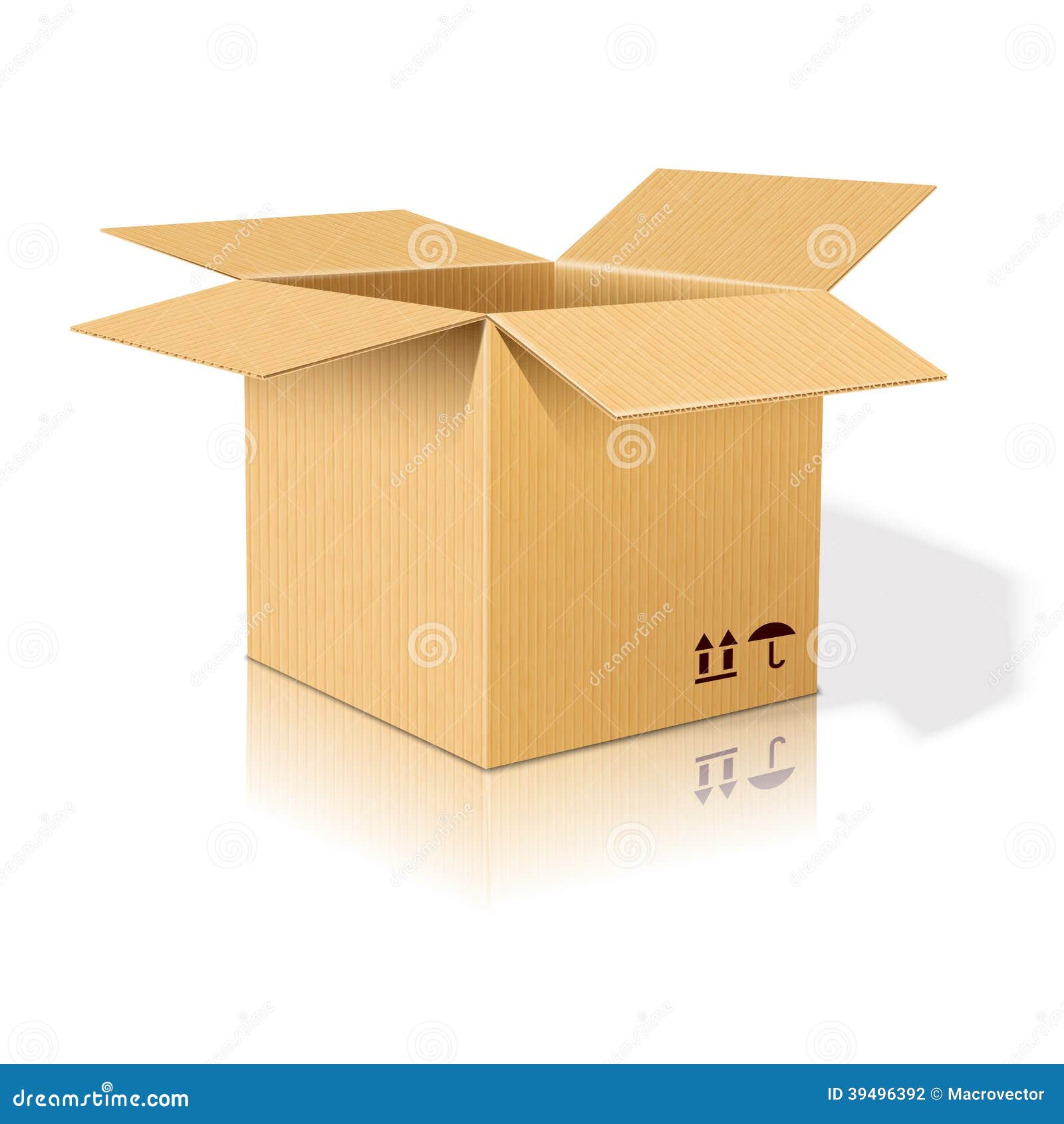 Open Realistic Box. White Carton Opening Boxes. Blank Cosmetic Pack And ...