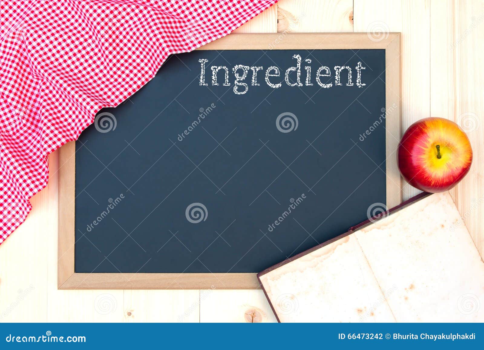 Open Recipe Book on a Blackboard Stock Photo - Image of cutlery ...