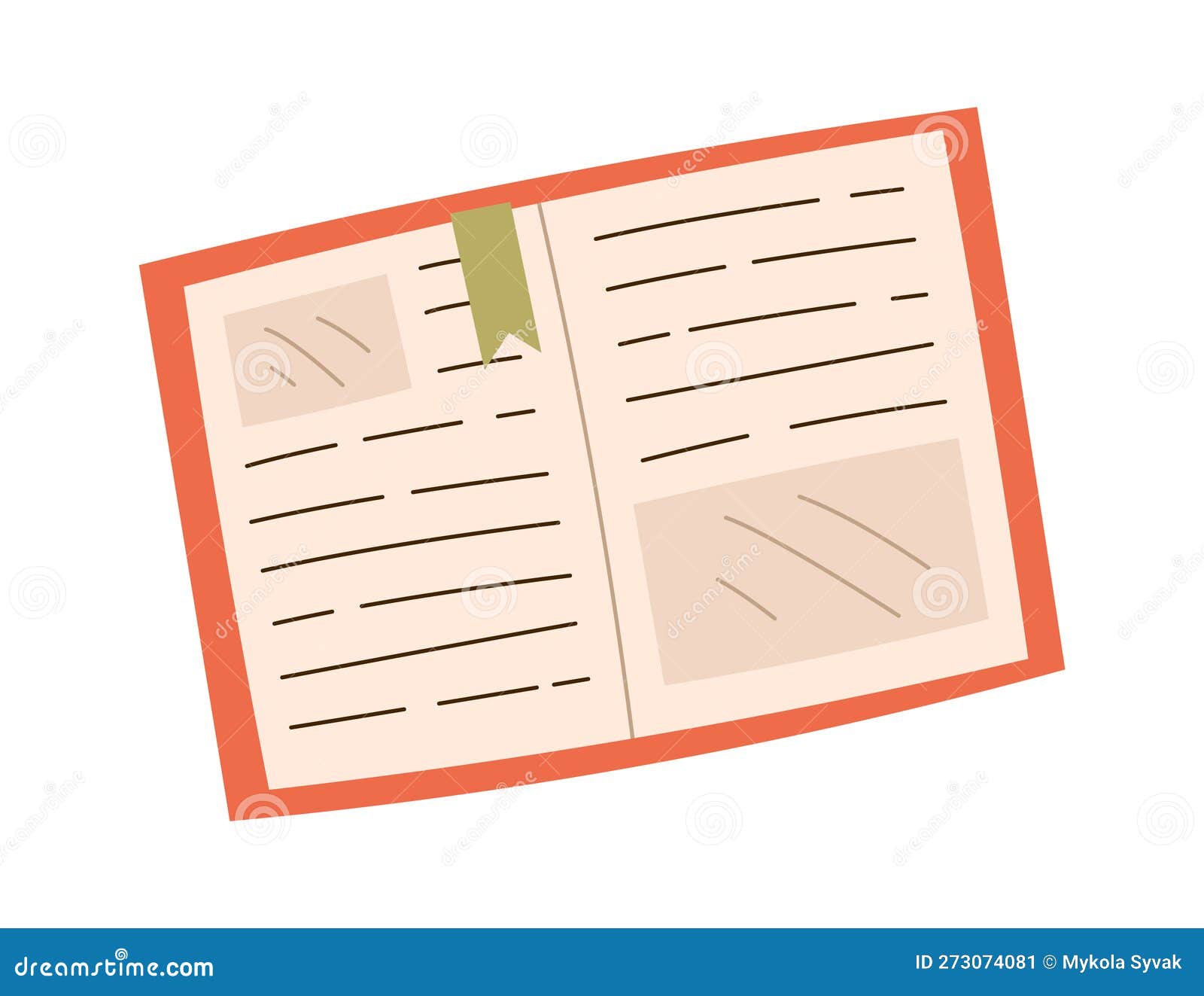 Open Recipe Book stock vector. Illustration of learn - 273074081