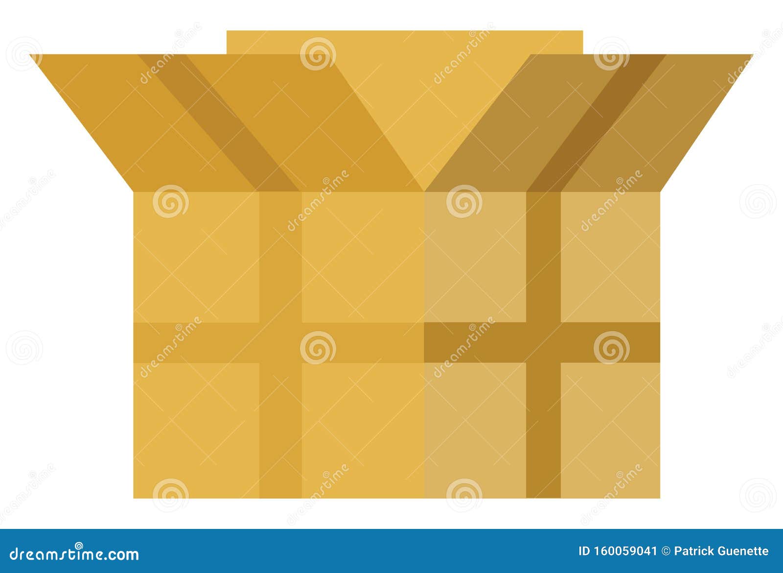An Open Rectangular Brown Cardboard Box With A Plus Symbol Is Generally ...